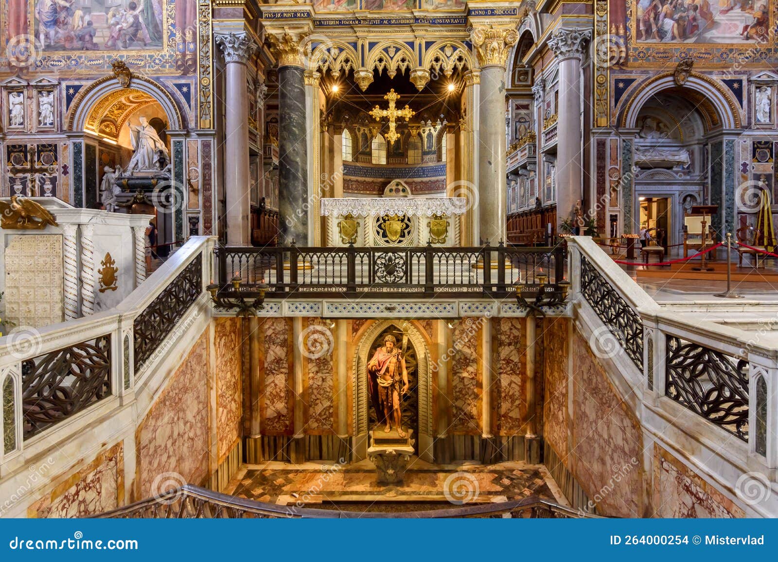Rome, Italy - October 2022: Interiors of Lateran Basilica in Rome ...