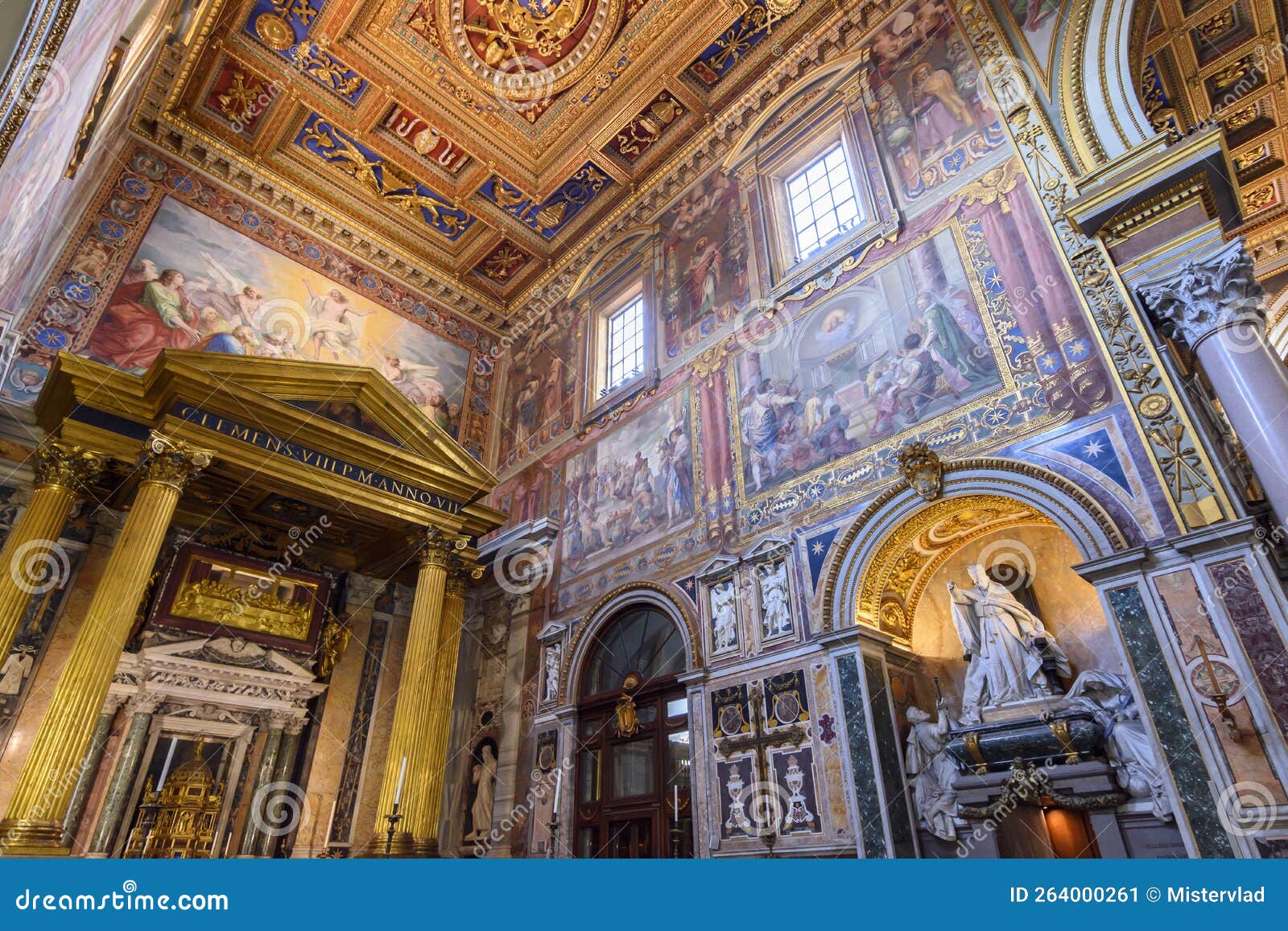 Rome, Italy - October 2022: Interiors of Lateran Basilica in Rome ...