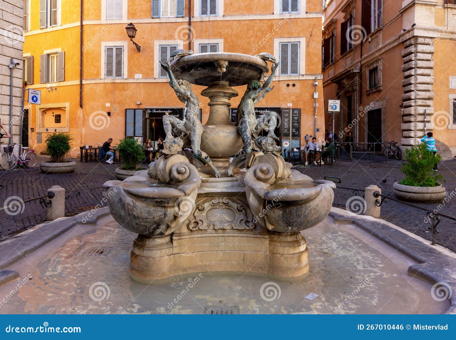 Rome, Italy - October 2022: Turtle Fountain in Rome Editorial Photo ...