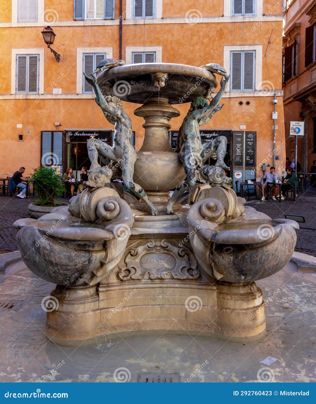 Rome, Italy - 04 October 2022: Turtle Fountain in Rome Stock Image ...