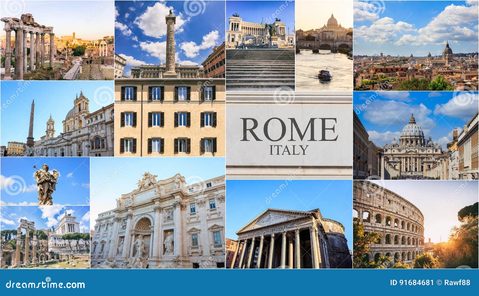 Rome Collage Stock Photo | CartoonDealer.com #17152266