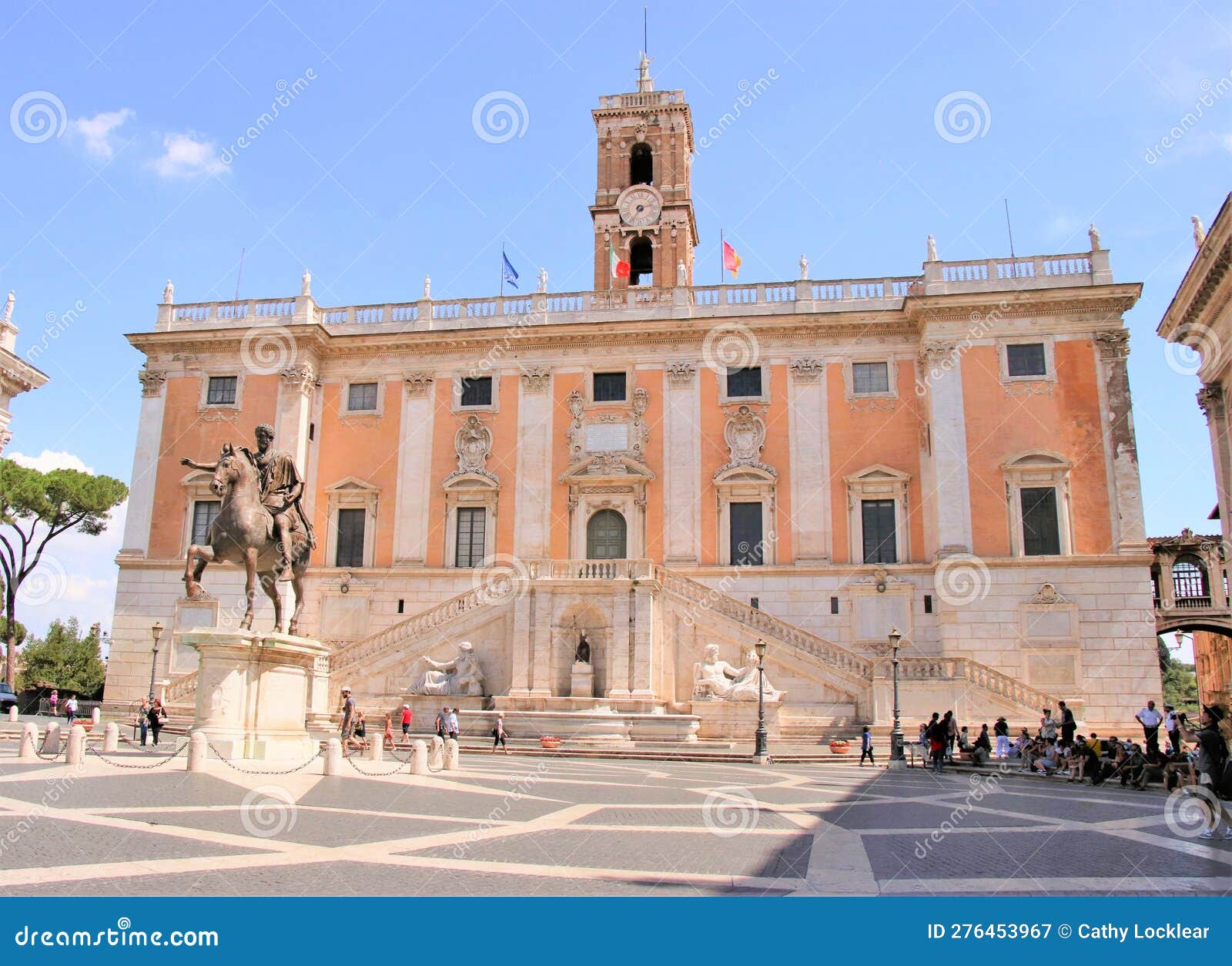 Rome, Italy - 8-17-2019 - Piazza Del Campidoglio, a Public Square in ...