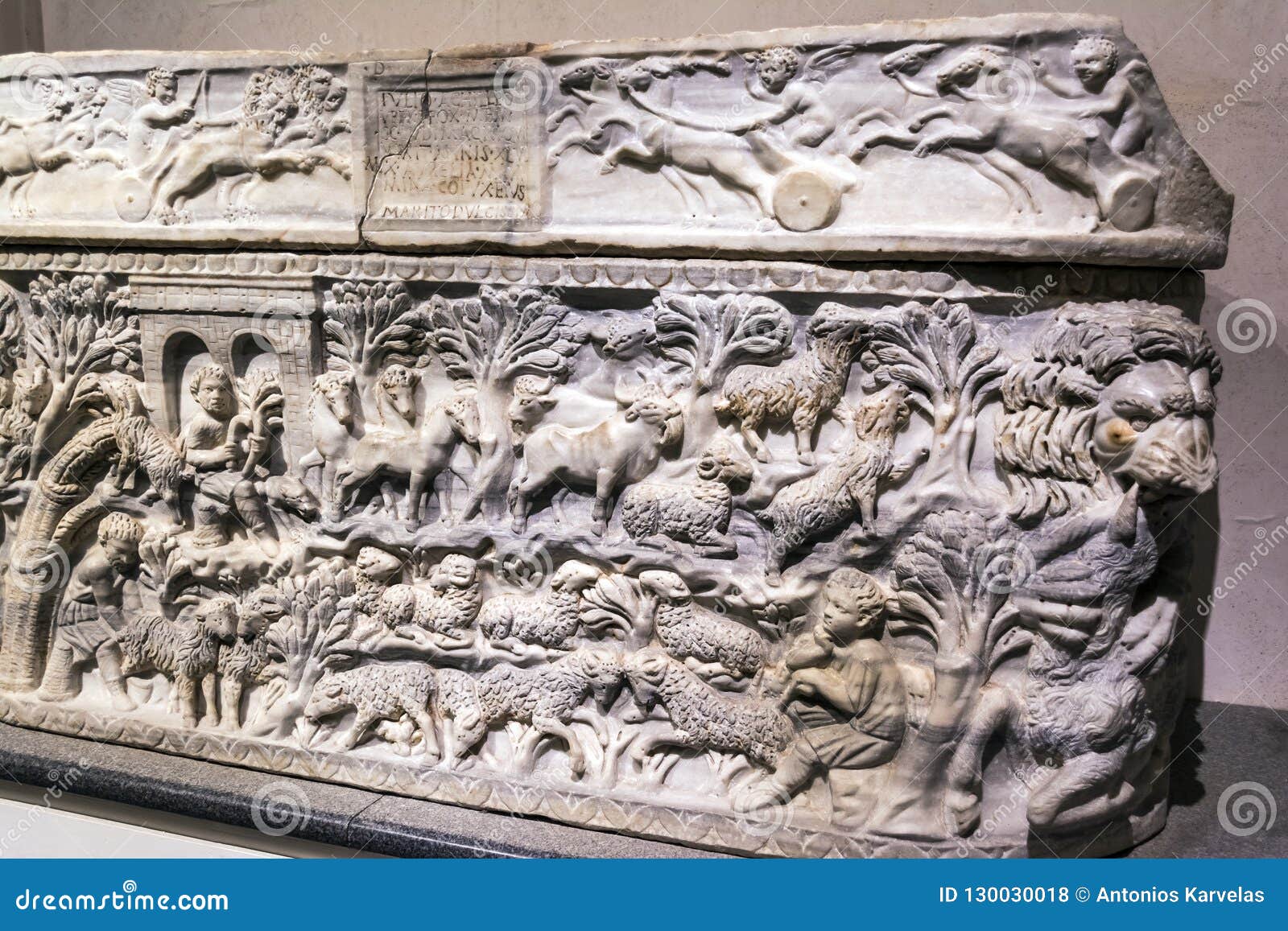 Ancient Sarcophagus Bas-relief in the Baths of Diocletian in Rome ... Ancient Sarcophagus Bas-relief in the Baths of Diocletian in Rome ...