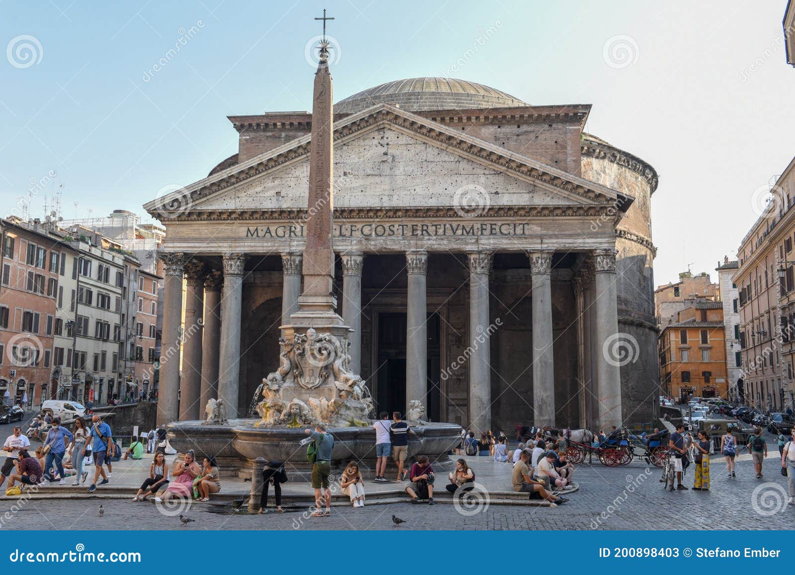 The Basilica of Pantheon at Rome on Italy Editorial Stock Photo - Image ...