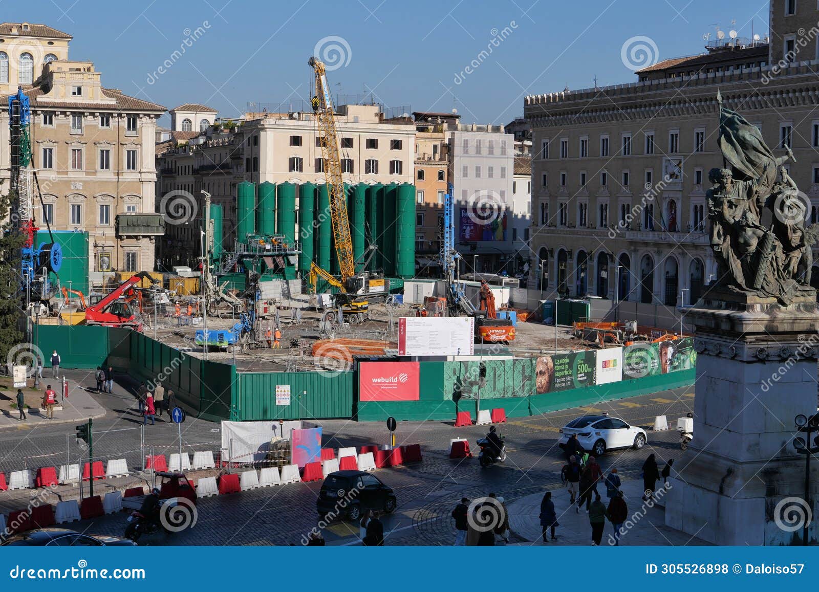 ROME JANUARY 30 2024 CONSTRUCTION Editorial Stock Photo - Image of ...