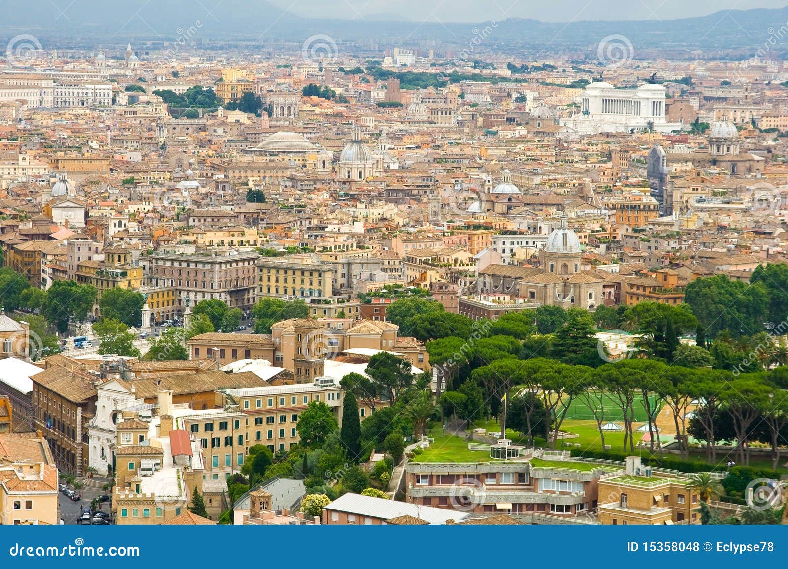 Rome landscape stock photo. Image of architecture, church - 15358048