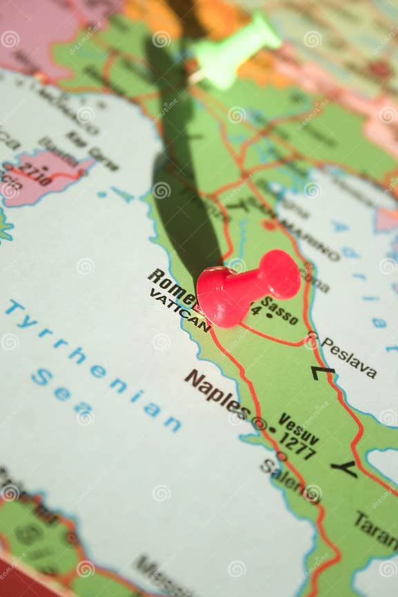 Rome on the map stock photo. Image of chart, journey, rome - 62194