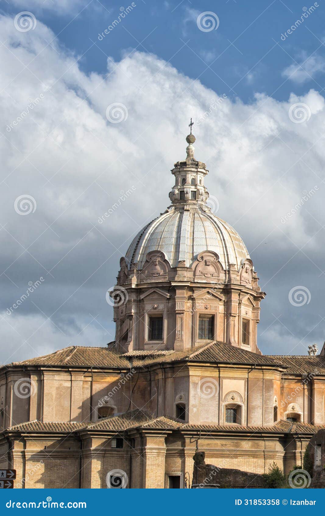 Rome Medieval Church dome stock photo. Image of brick - 31853358