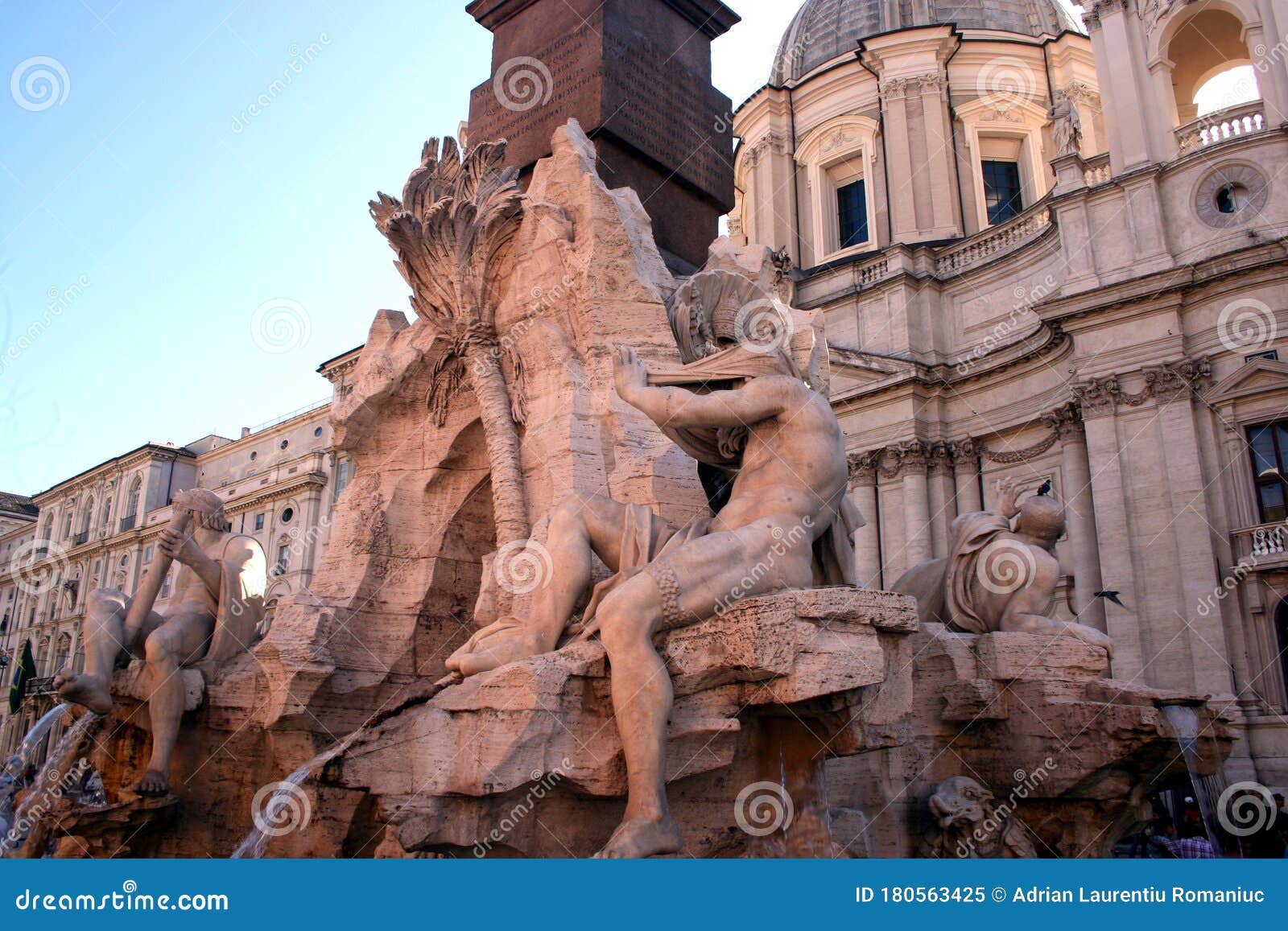 Rome Monuments in Piazza Navona Editorial Image - Image of palace ...