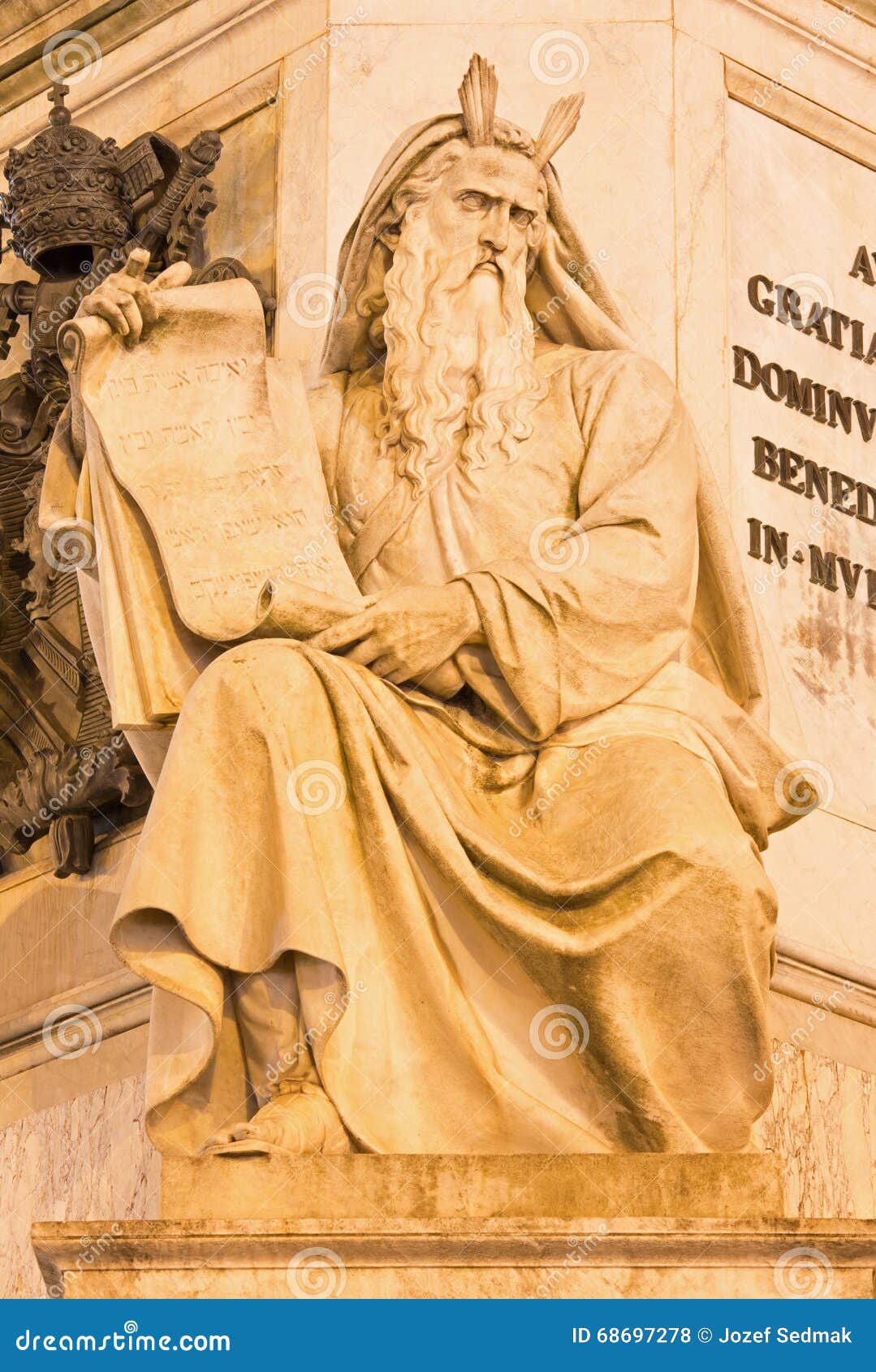 Rome - the Moses Statue on the Column of the Immaculate Conception by ...