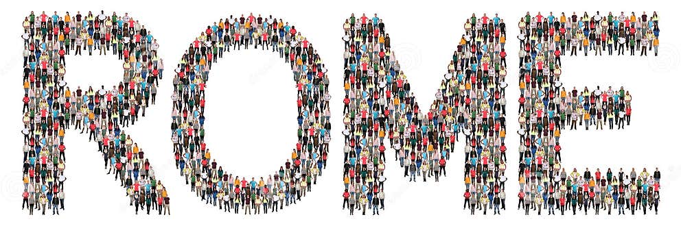 Rome Multi Ethnic Group of People Stock Photo - Image of italy ...