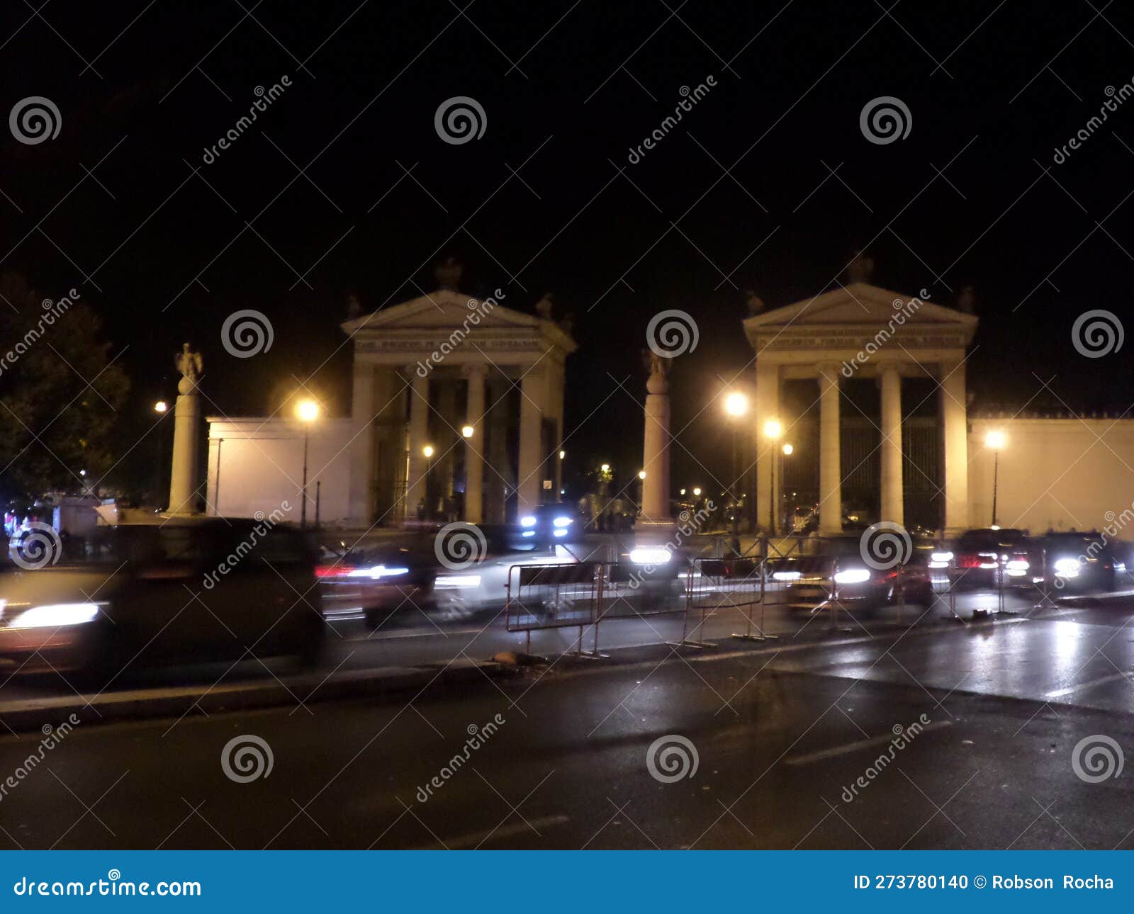 Rome at night. stock photo. Image of quail, lighting - 273780140