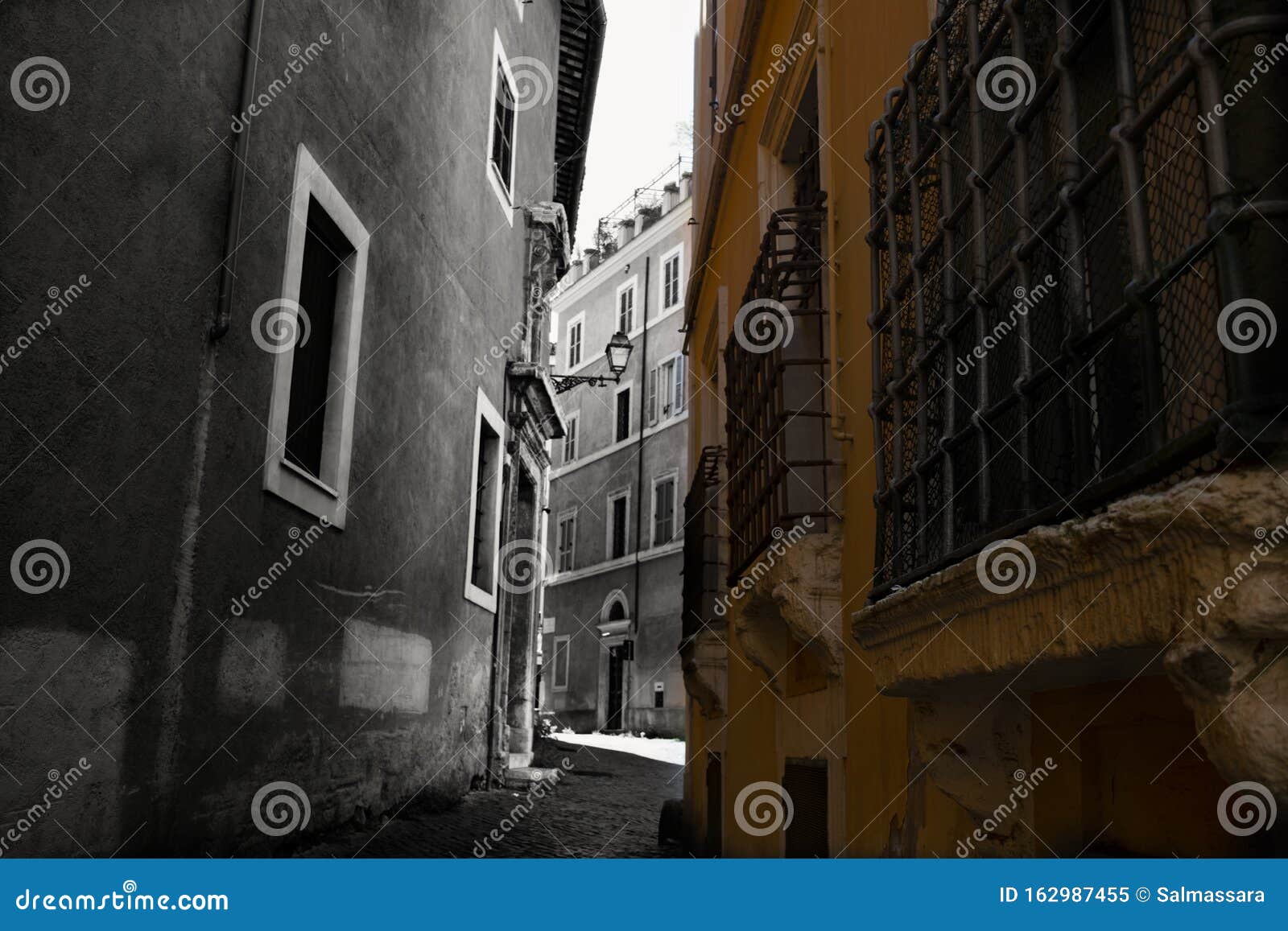Rome Old Town with Its Alleys Stock Image - Image of house, urban ...