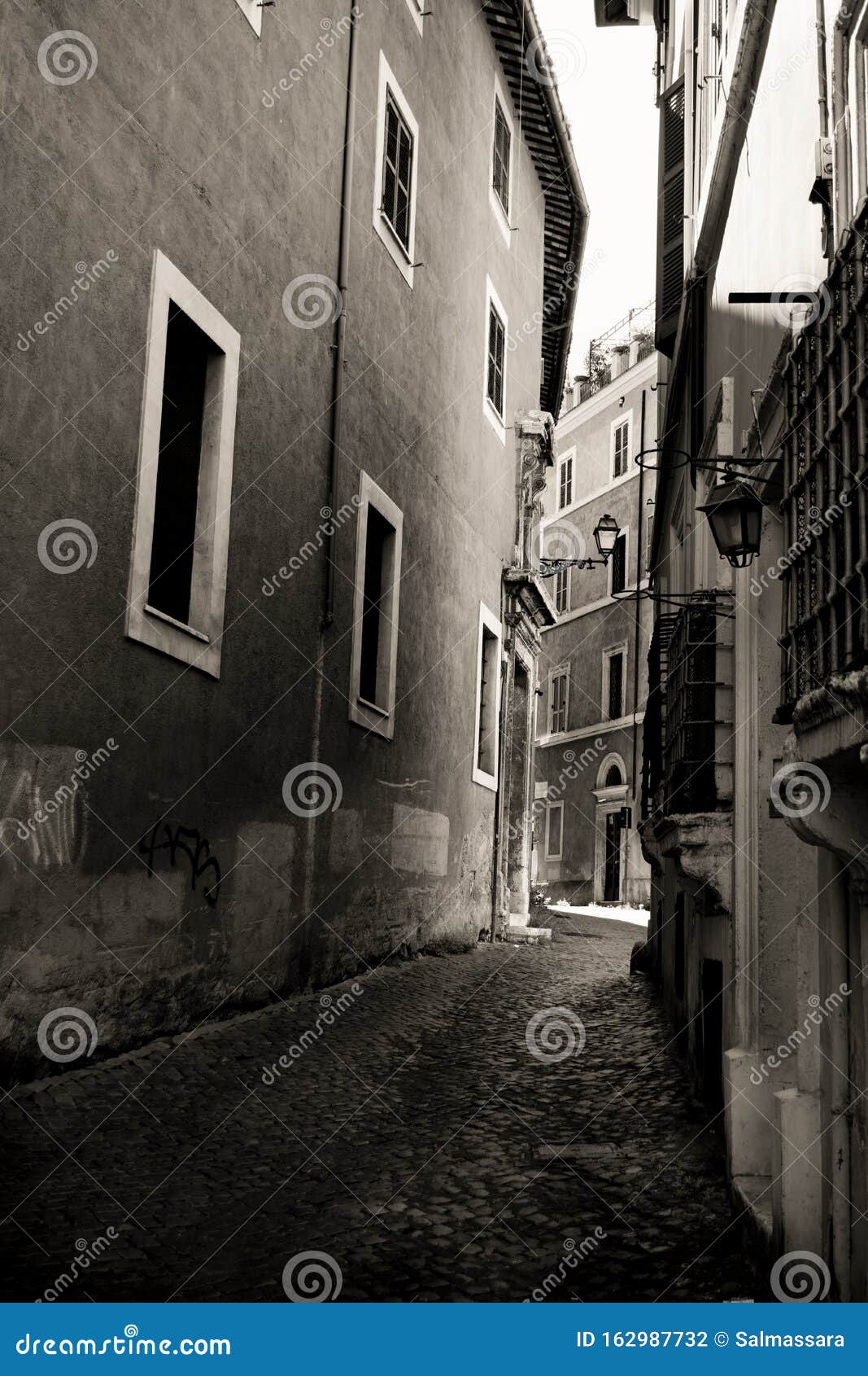 Rome Old Town with Its Alleys Stock Photo - Image of white, trastevere ...