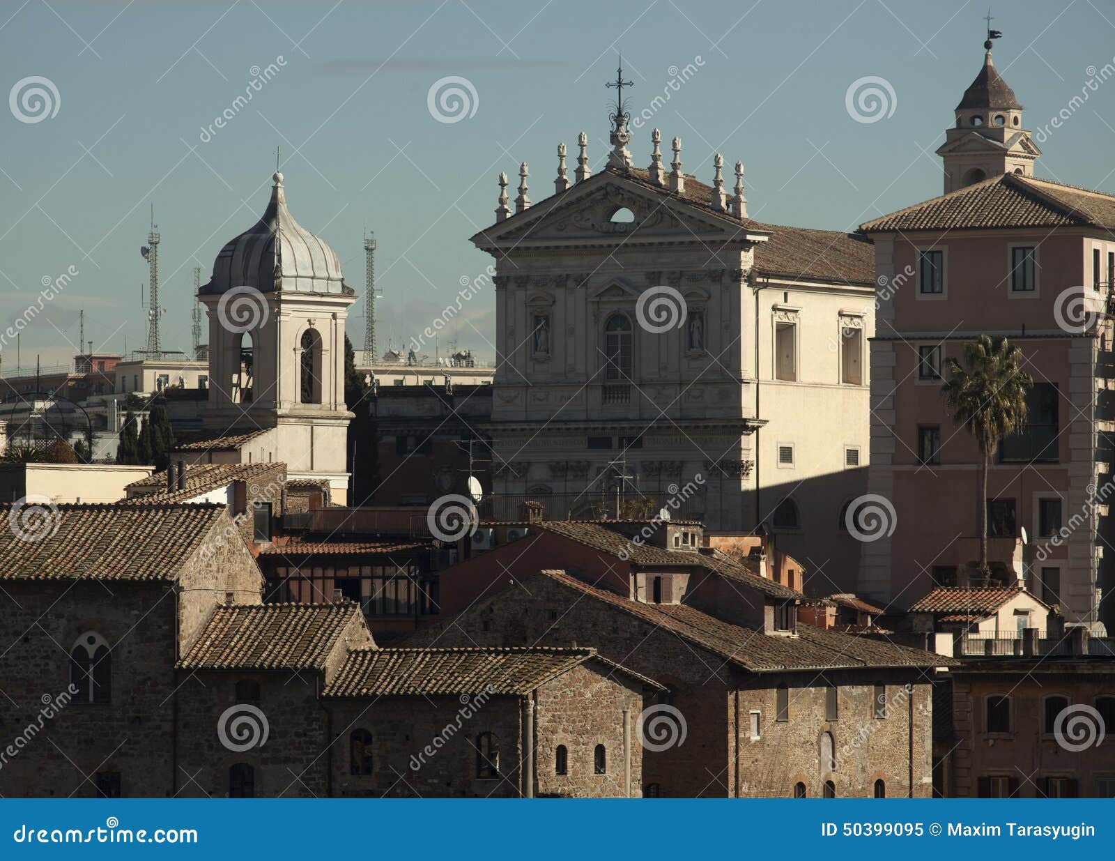 Rome Overview with Monument Stock Image - Image of capital, center ...