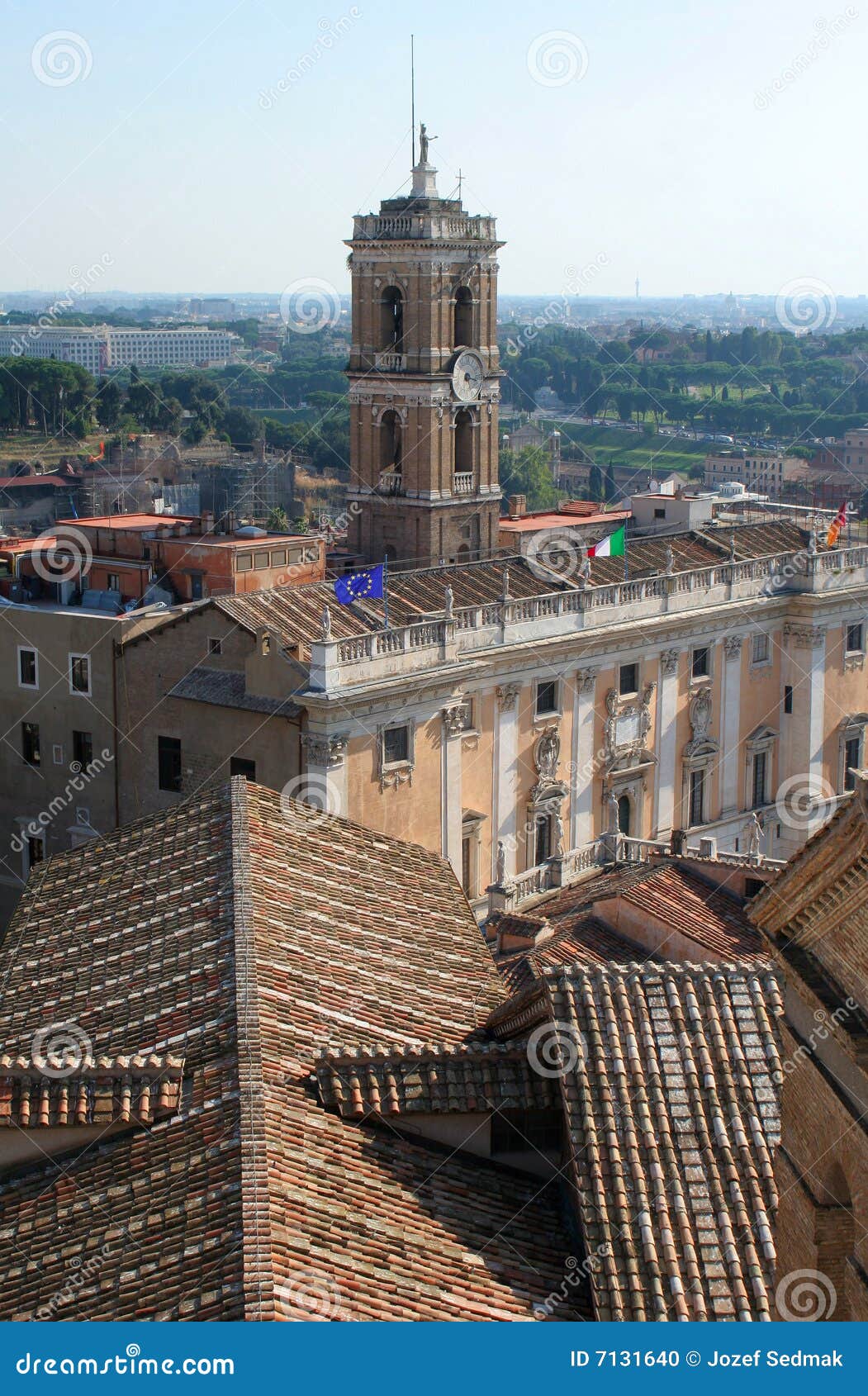 Rome - Palazzo Senatorio stock photo. Image of square - 7131640