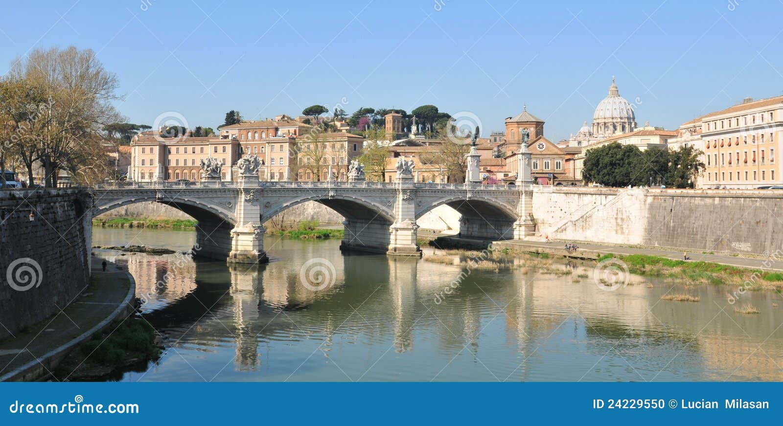 Rome panorama stock photo. Image of blue, architecture - 24229550