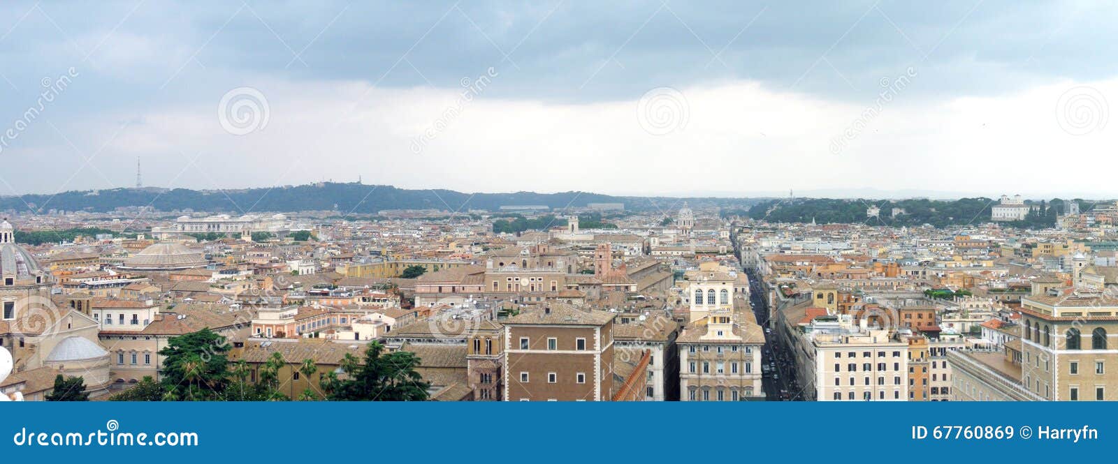 Rome panorama stock image. Image of rome, italy, city - 67760869