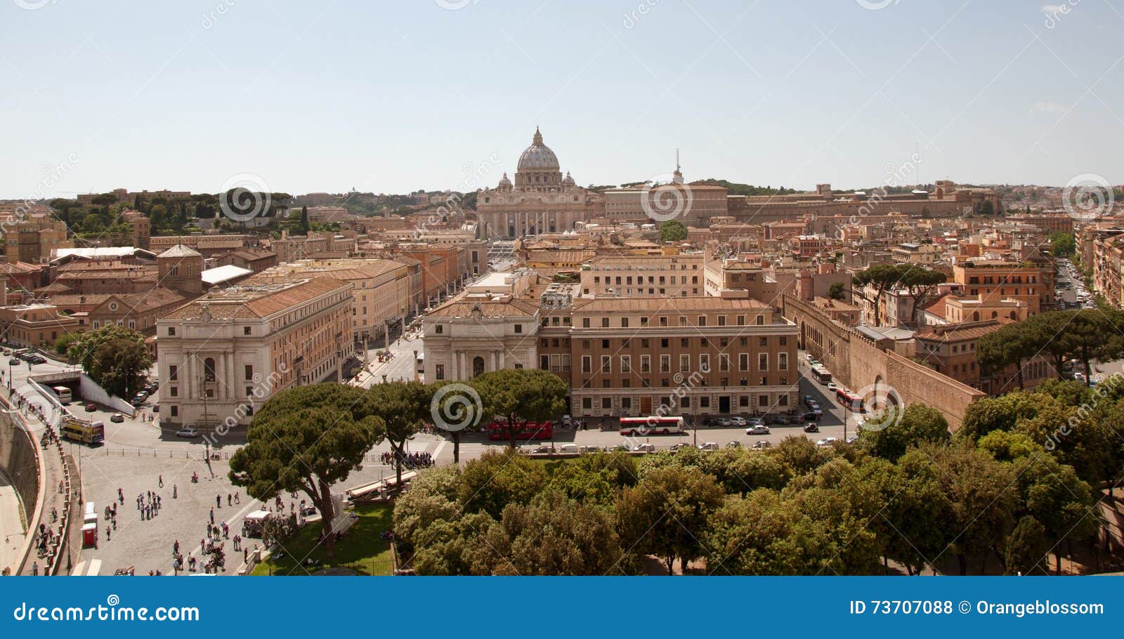 Rome panorama. editorial stock photo. Image of basilica - 73707088