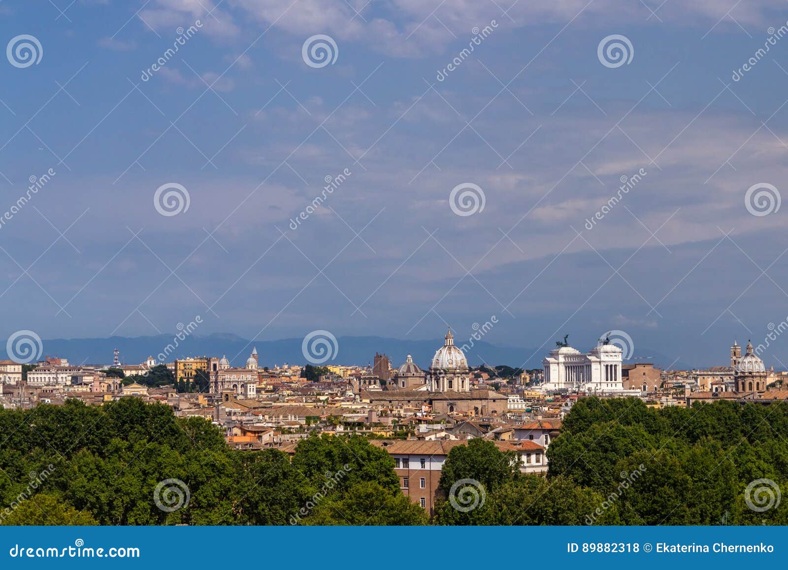Rome panoramic landscape stock photo. Image of european - 89882318