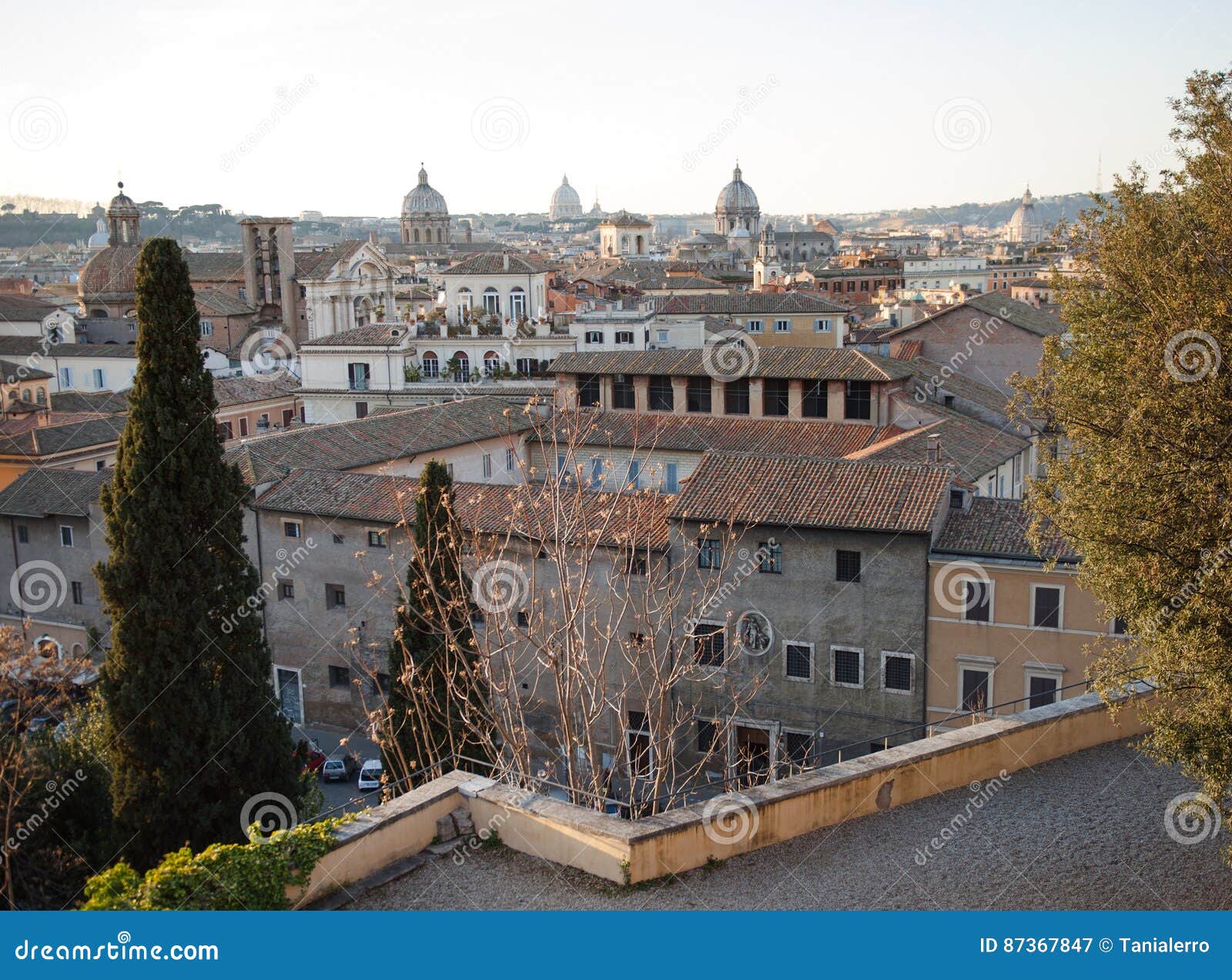 Rome Panoramic View from Campidoglio Stock Image - Image of cityscape ...