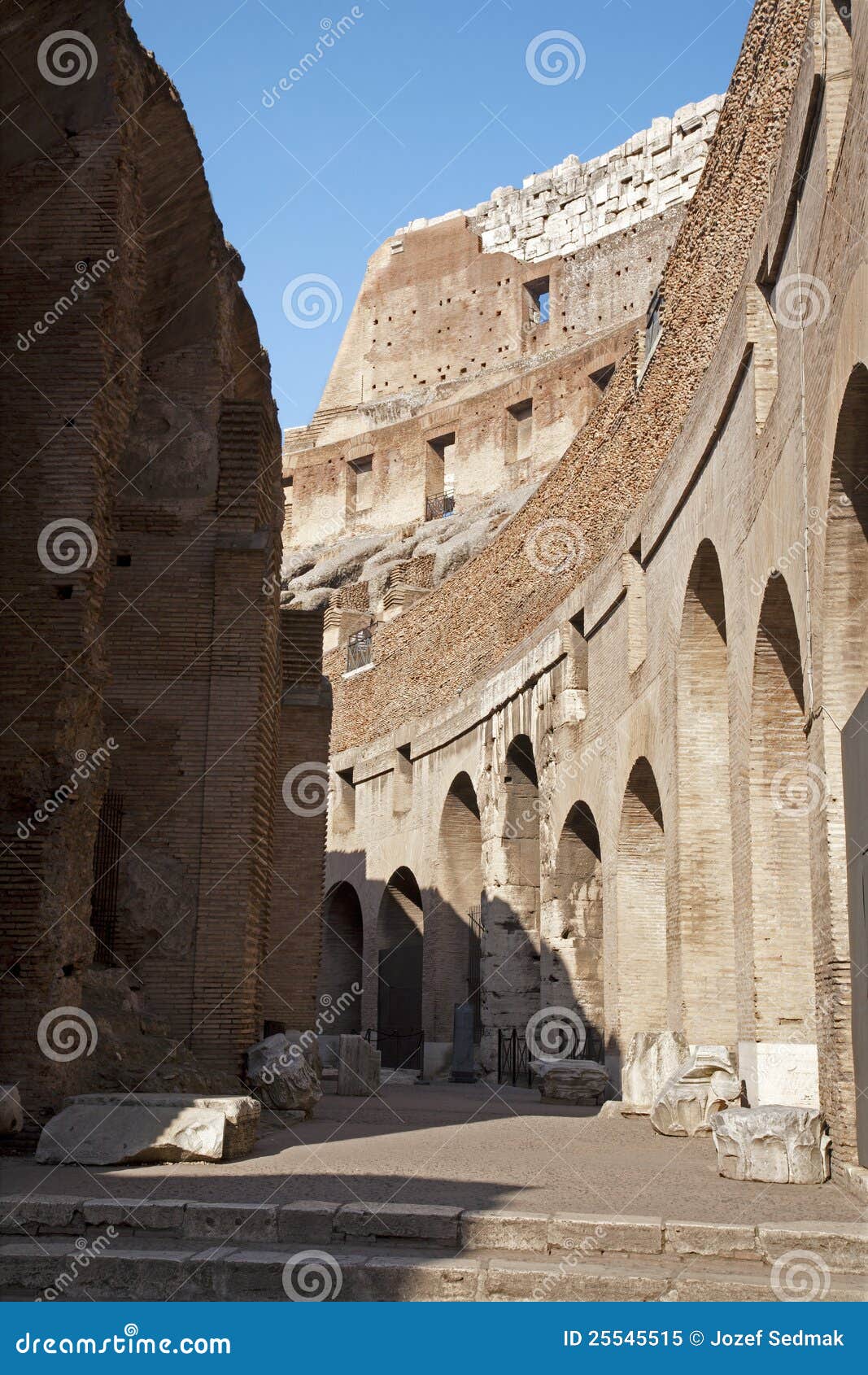 Rome - Part of Colosseum Interior Stock Image - Image of gladiators ...