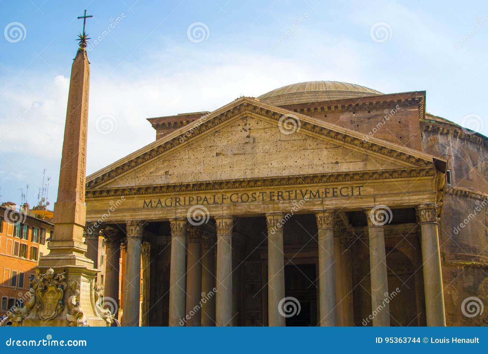Rome Piazza della Rotonda stock photo. Image of site - 95363744