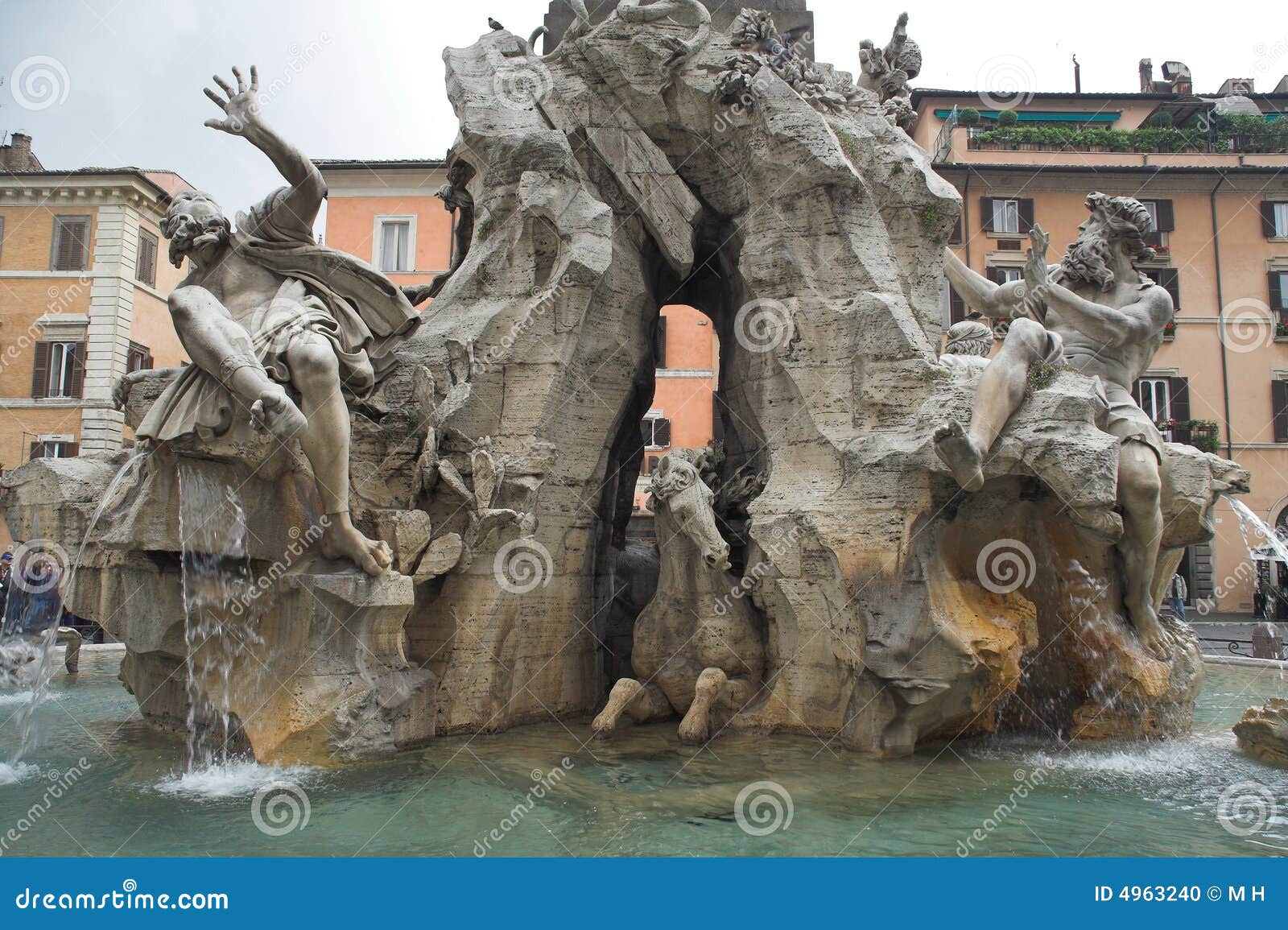 Rome - Piazza di Navona stock photo. Image of place, baroque - 4963240
