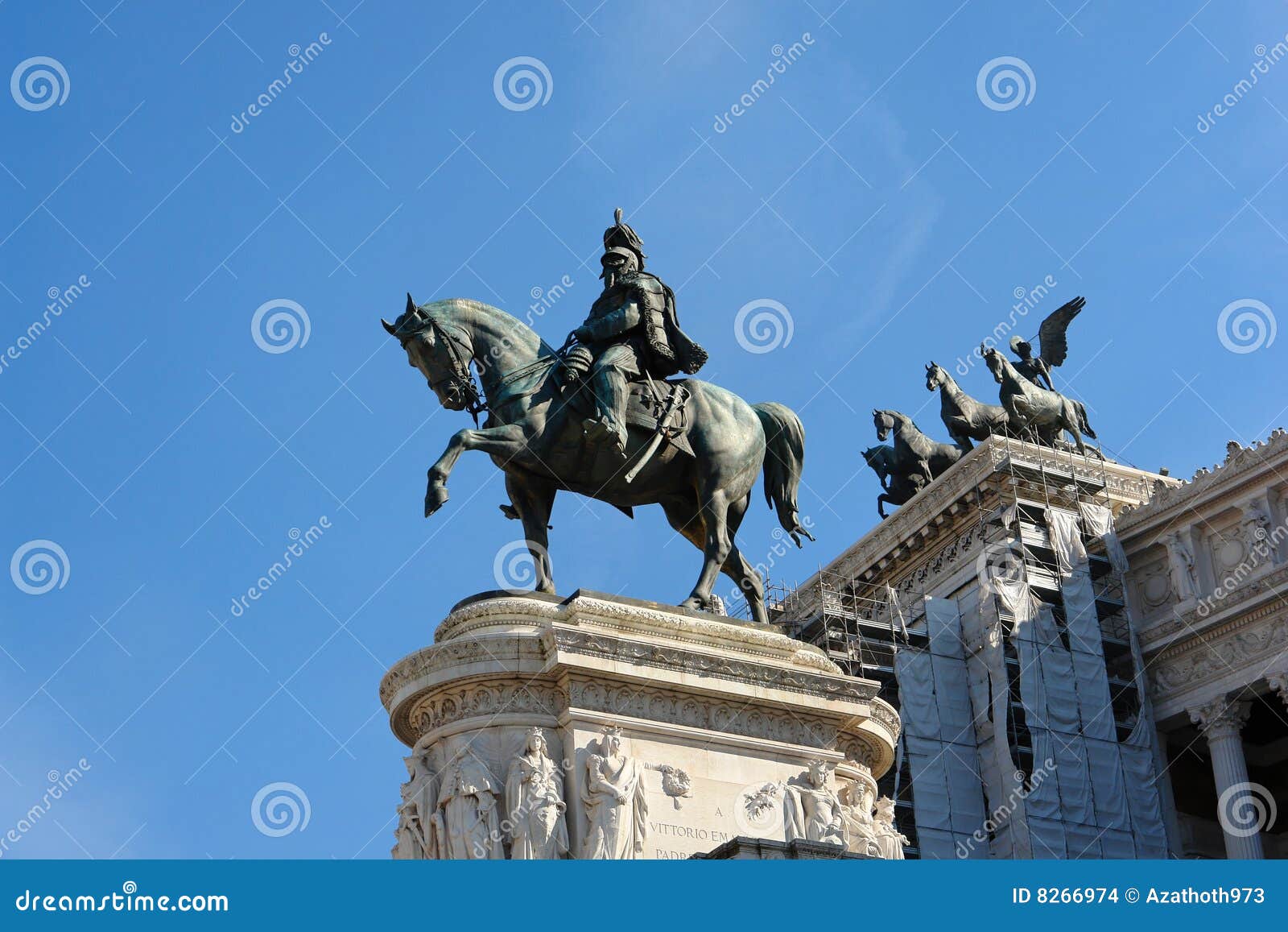 Rome Piazza Venezia Statue stock photo. Image of bronze - 8266974