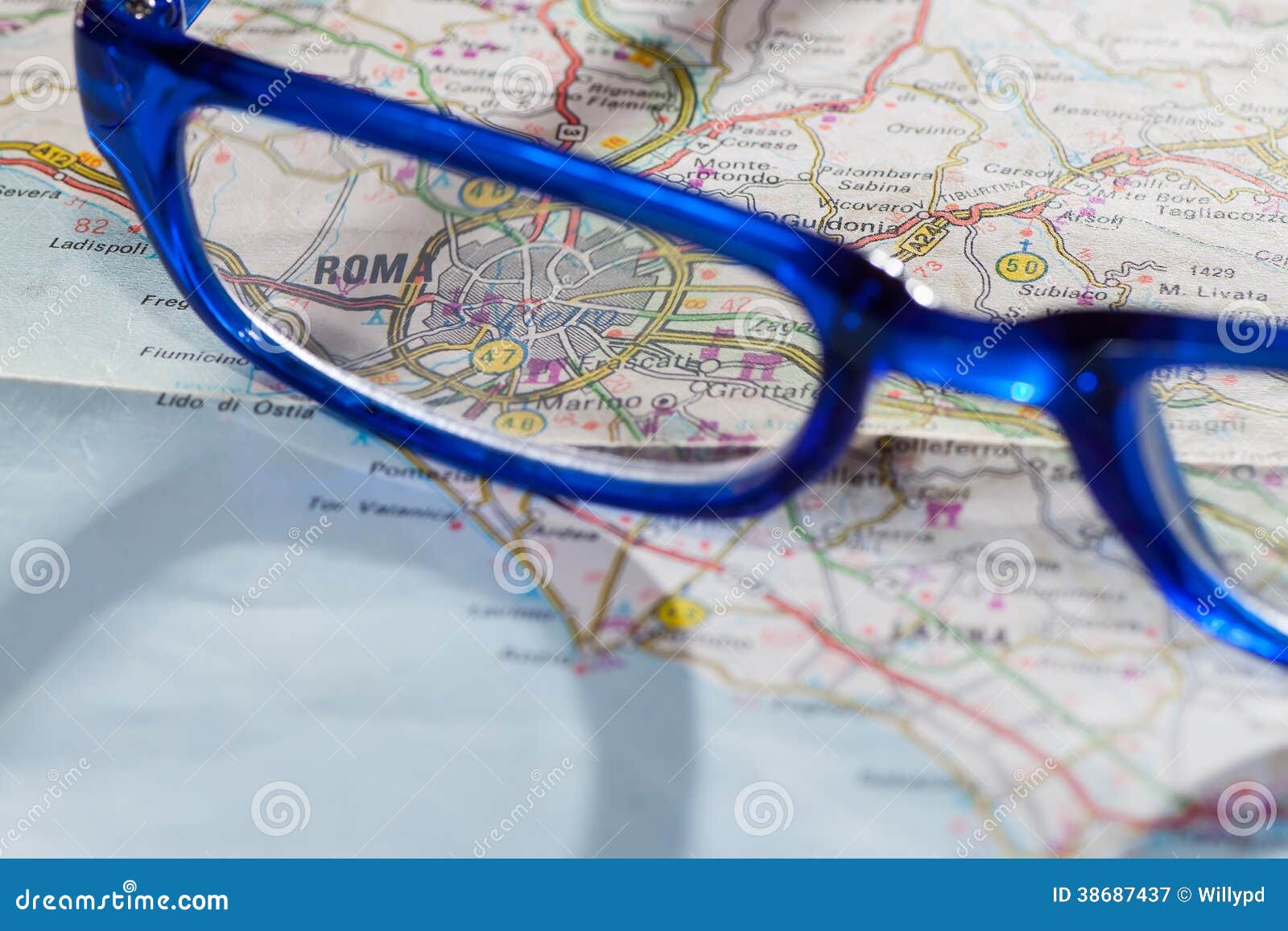 Rome roadmap stock image. Image of travel, city, route - 38687437