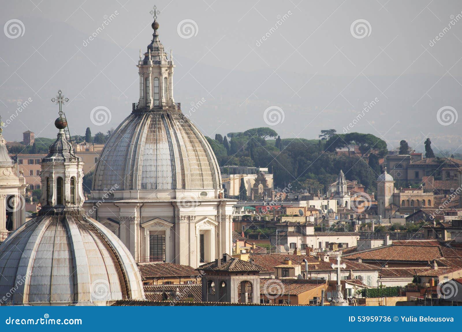 Rome roofs stock photo. Image of italy, panorama, architecture - 53959736