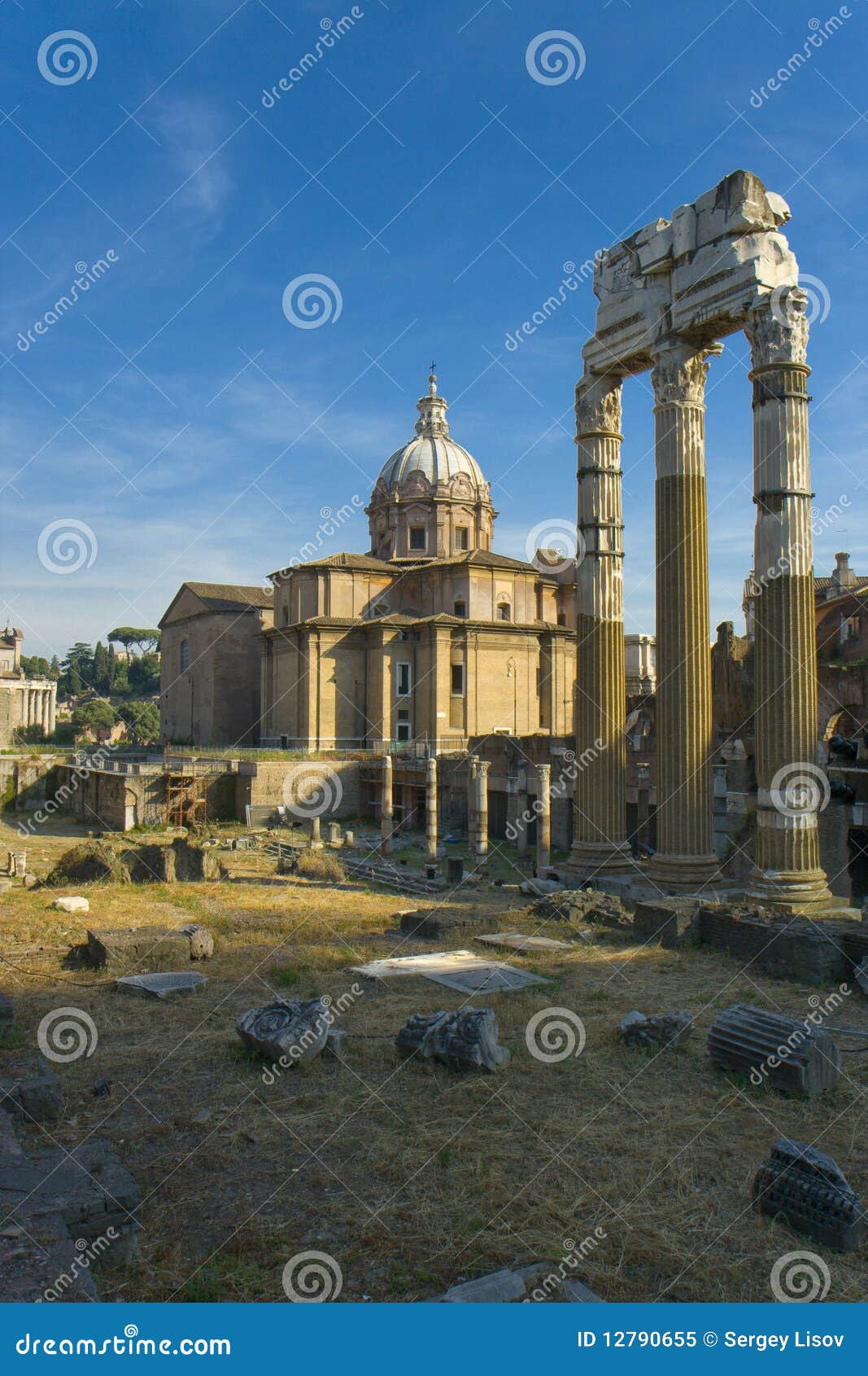 Rome ruines stock image. Image of artifact, empire, landscape - 12790655