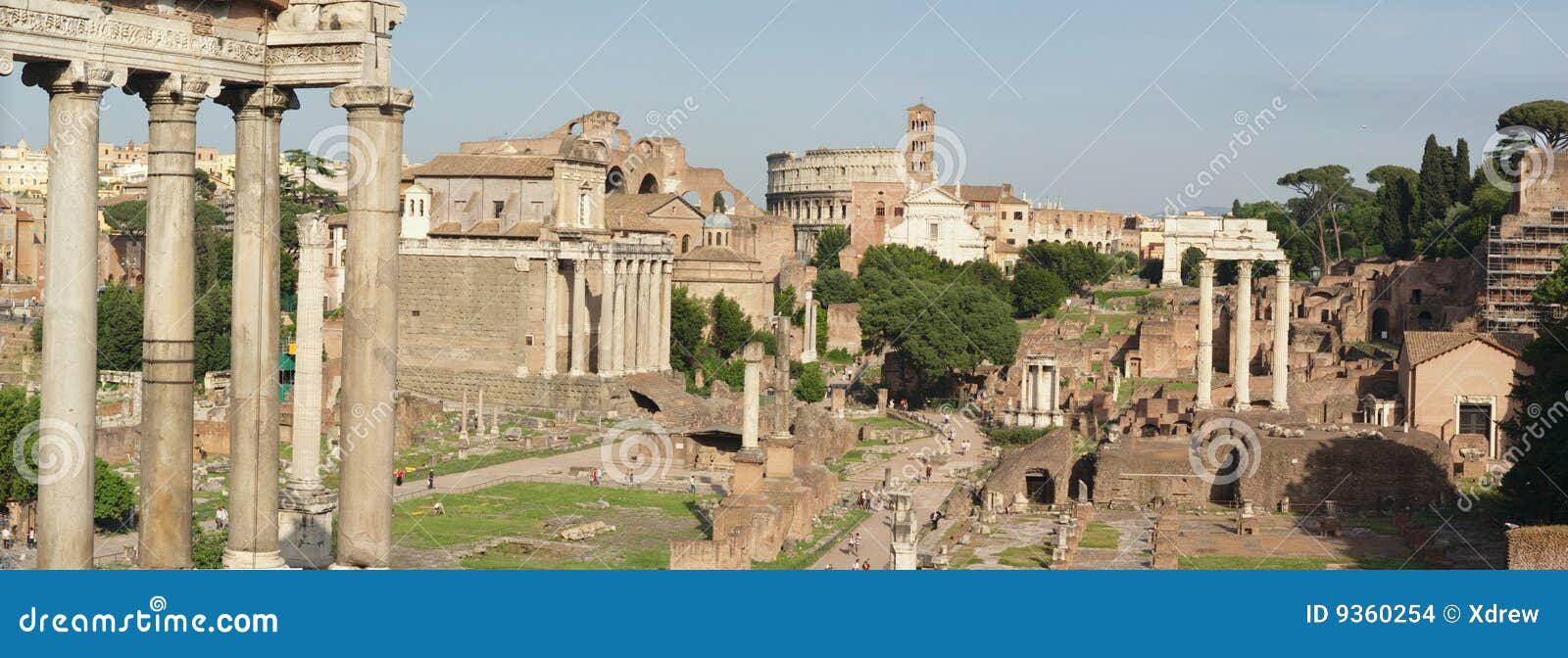 Rome ruines panorama stock photo. Image of european, cement - 9360254