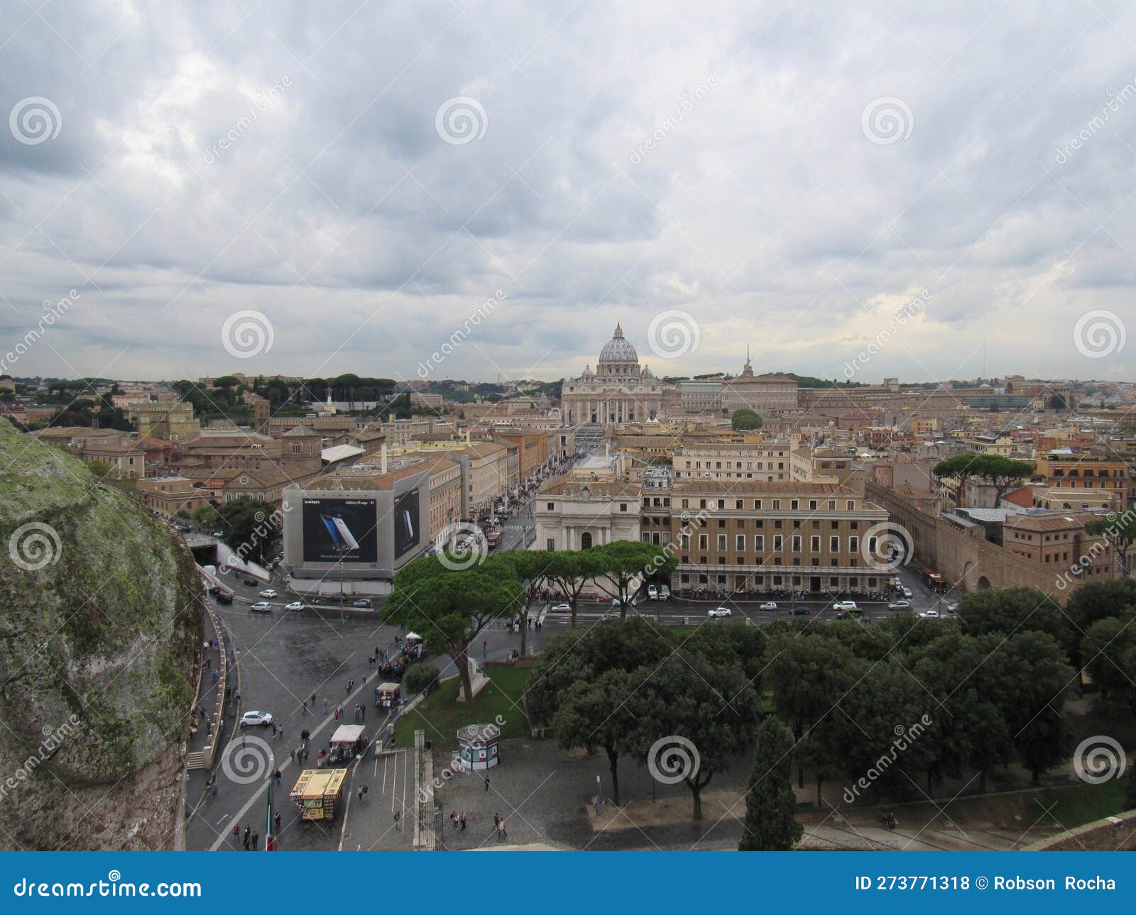 Rome Seen from Top of Castle of San Angelo. Stock Photo - Image of ...