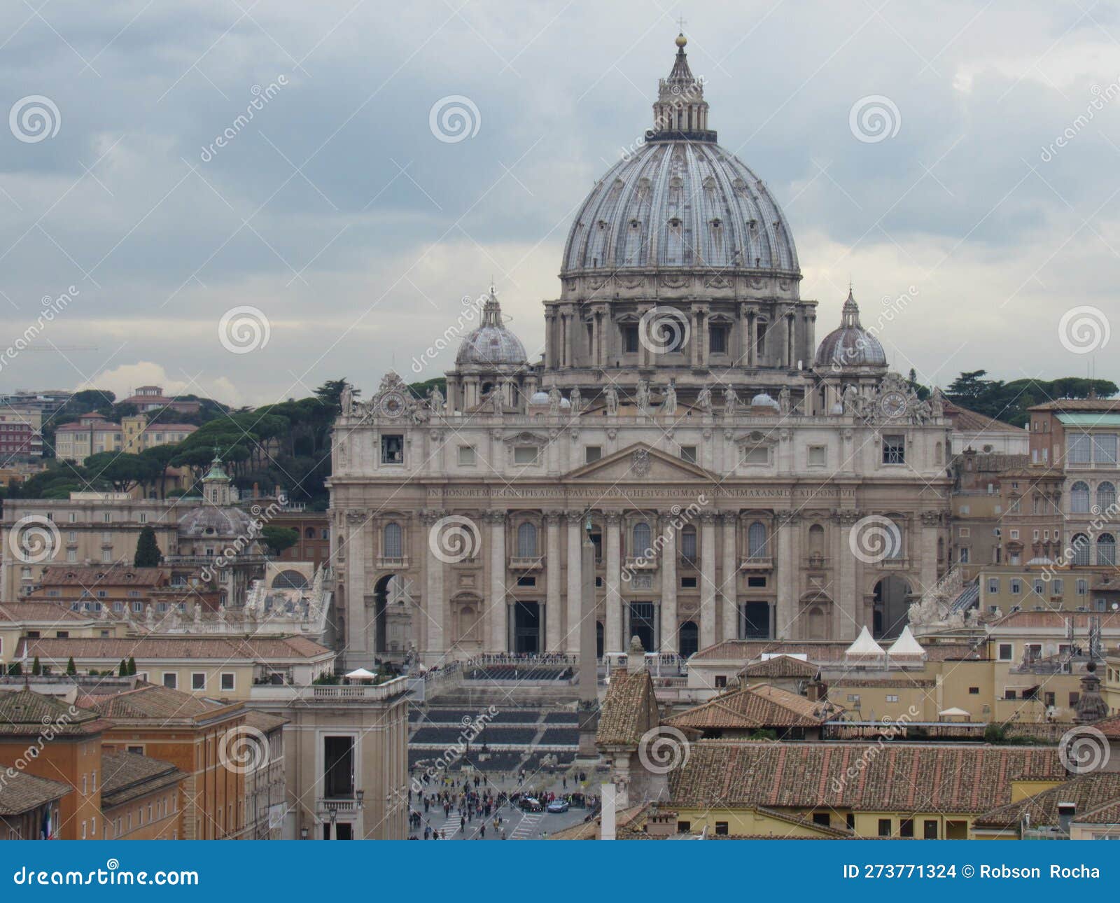 Rome Seen from Top of Castle of San Angelo. Stock Photo - Image of ...