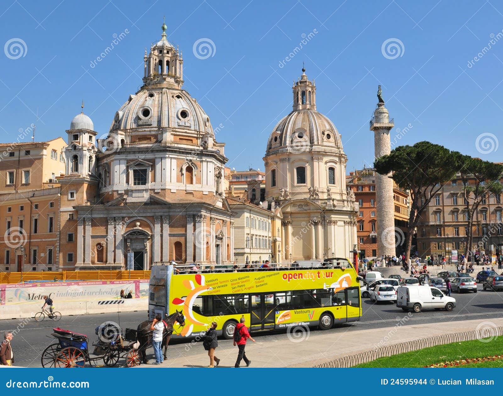 Rome sightseeing editorial stock image. Image of trajan - 24595944