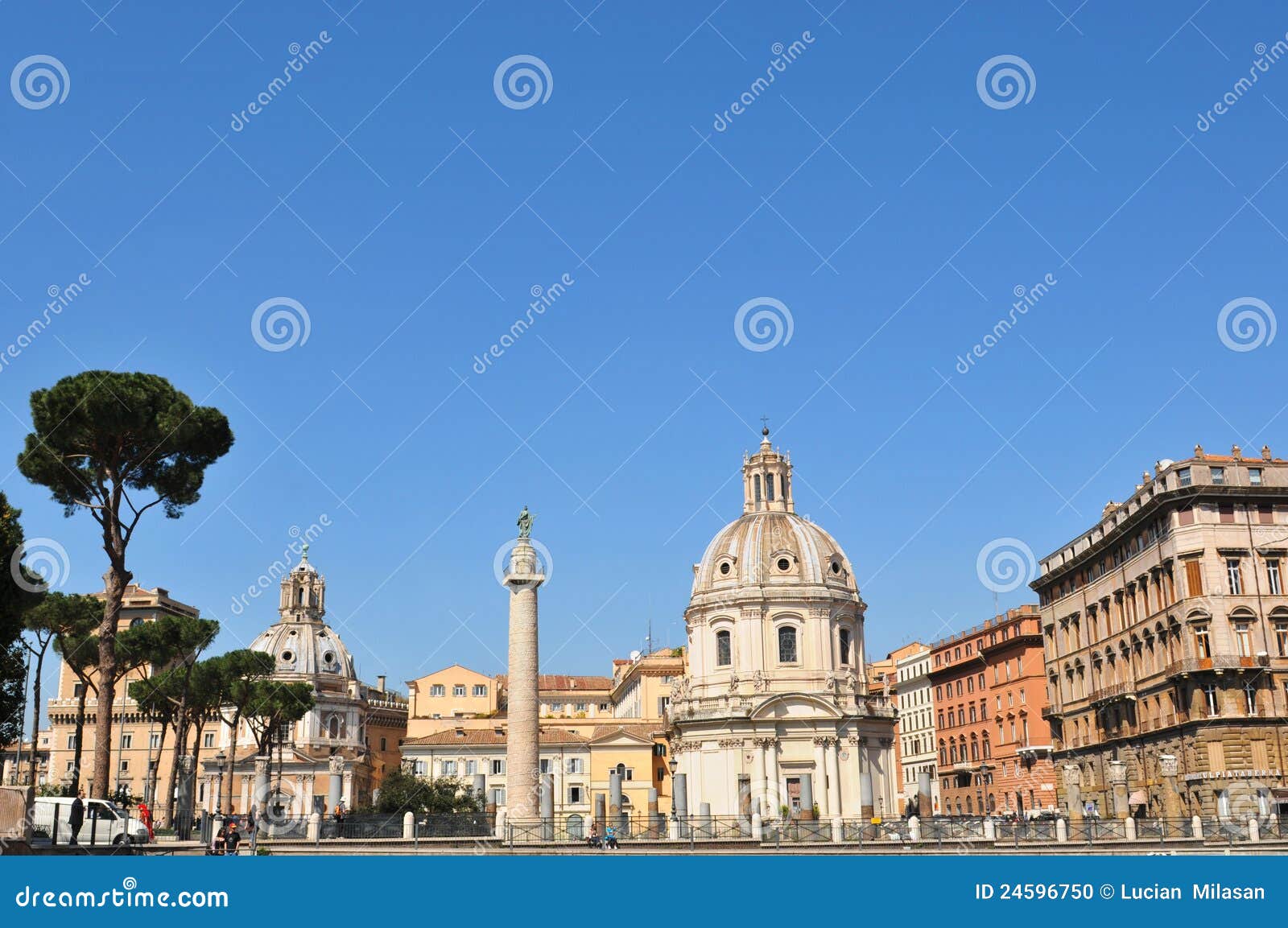 Rome skyline editorial image. Image of forum, court, europe - 24596750