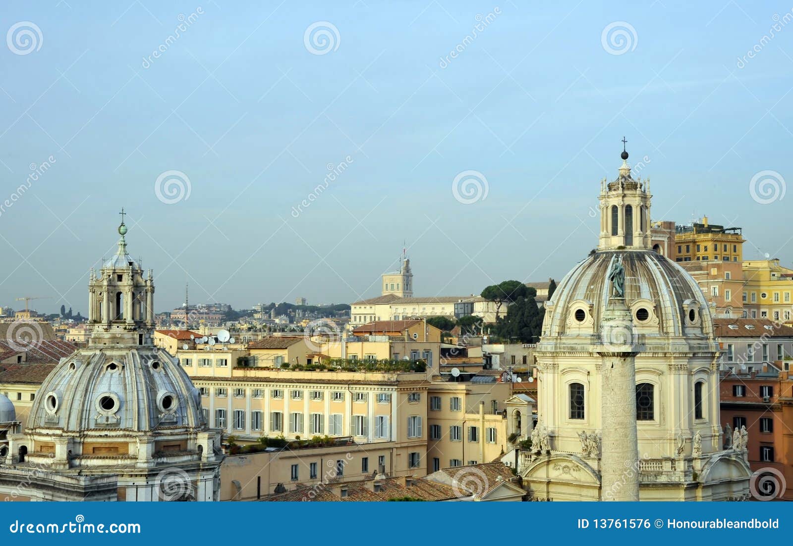 Rome Skyline 3 stock photo. Image of buildings, statue - 13761576