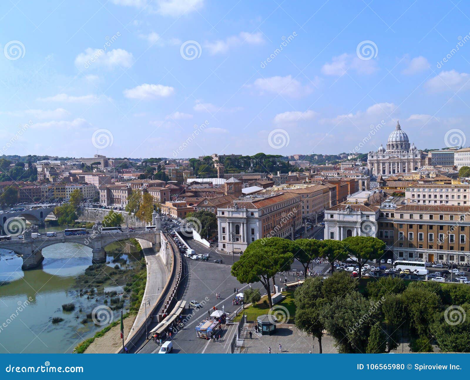 Rome Skyline Roman Forum And Colosseum Aerial View Ancient Historical ...