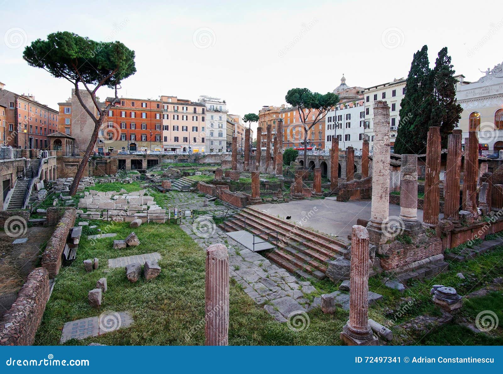Rome, Square Largo Argentina Stock Image - Image of historical, april ...