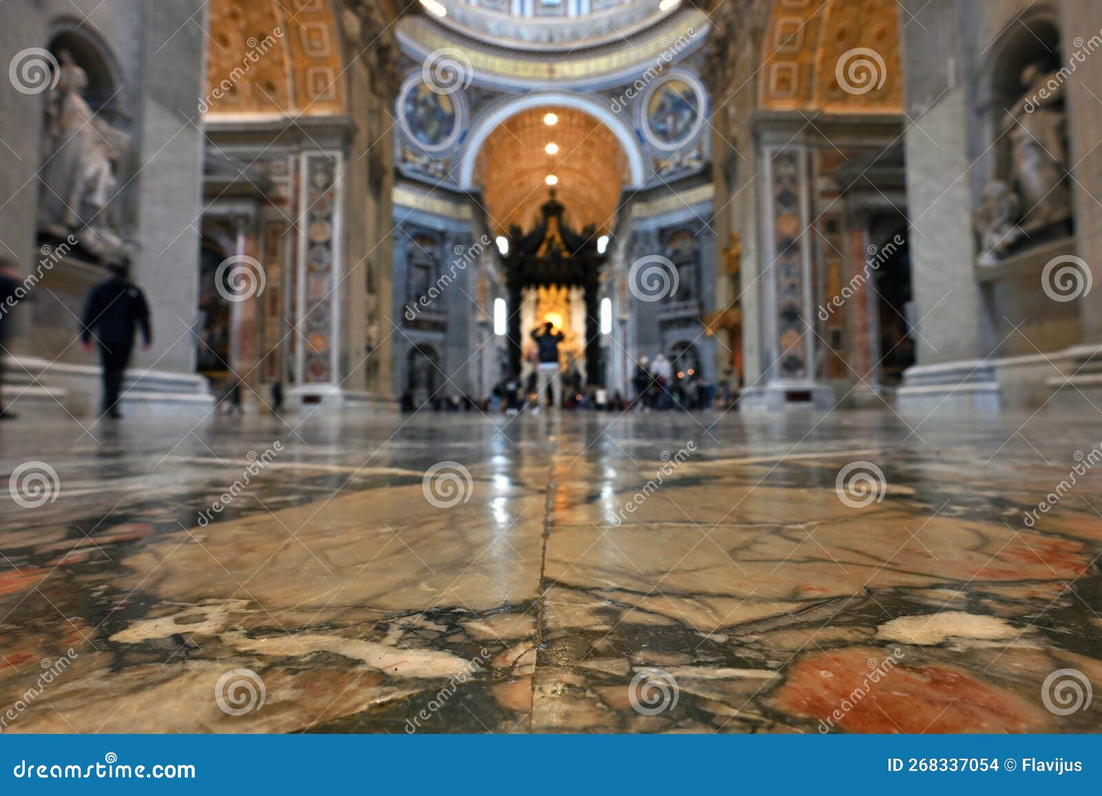 Rome, St. Peter`s Basilica Floor Tiles Editorial Stock Image - Image of ...