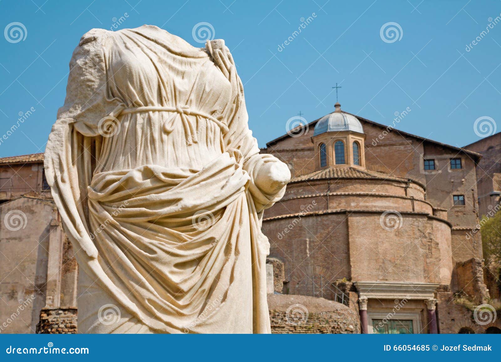 Rome - Statue from Atrium Vestae - Forum Romanum Stock Image - Image of ...