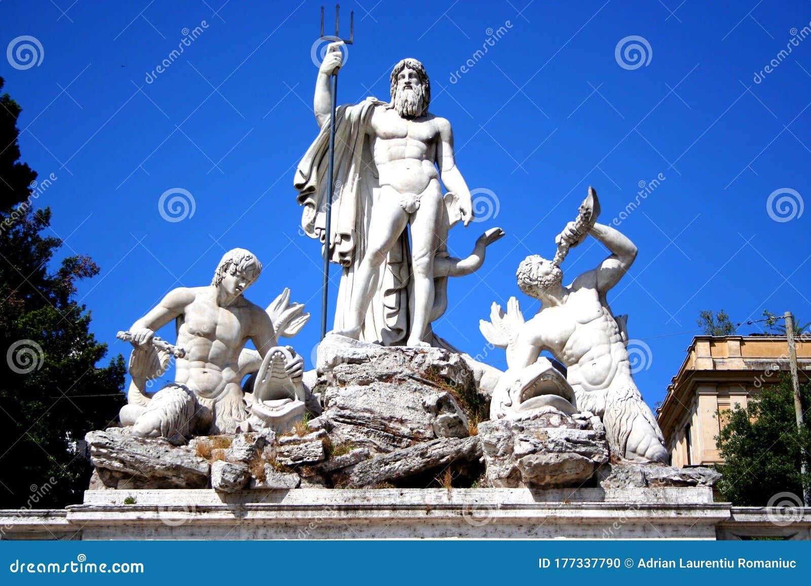 Rome-Statues in the Historical Center. Stock Photo - Image of rome ...