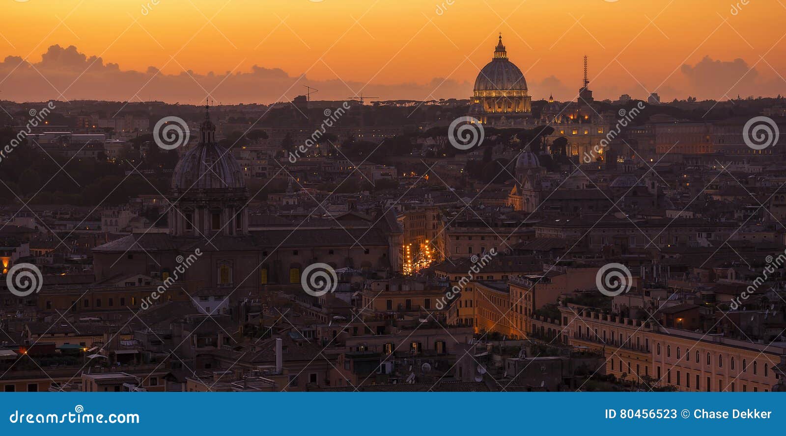 Rome Sunset stock image. Image of blur, italian, headlights - 80456523