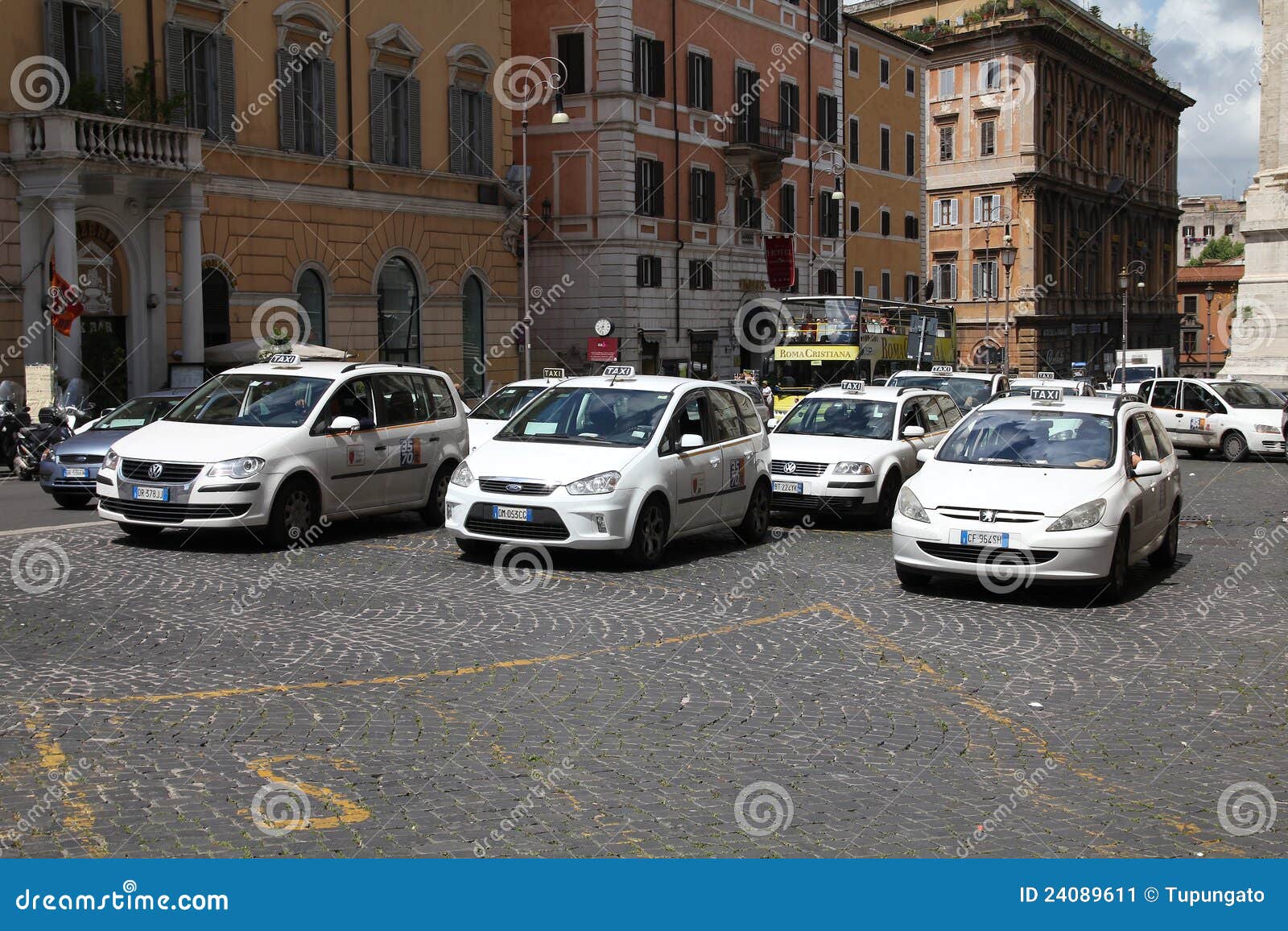 Rome taxi editorial photo. Image of transport, transportation - 24089611
