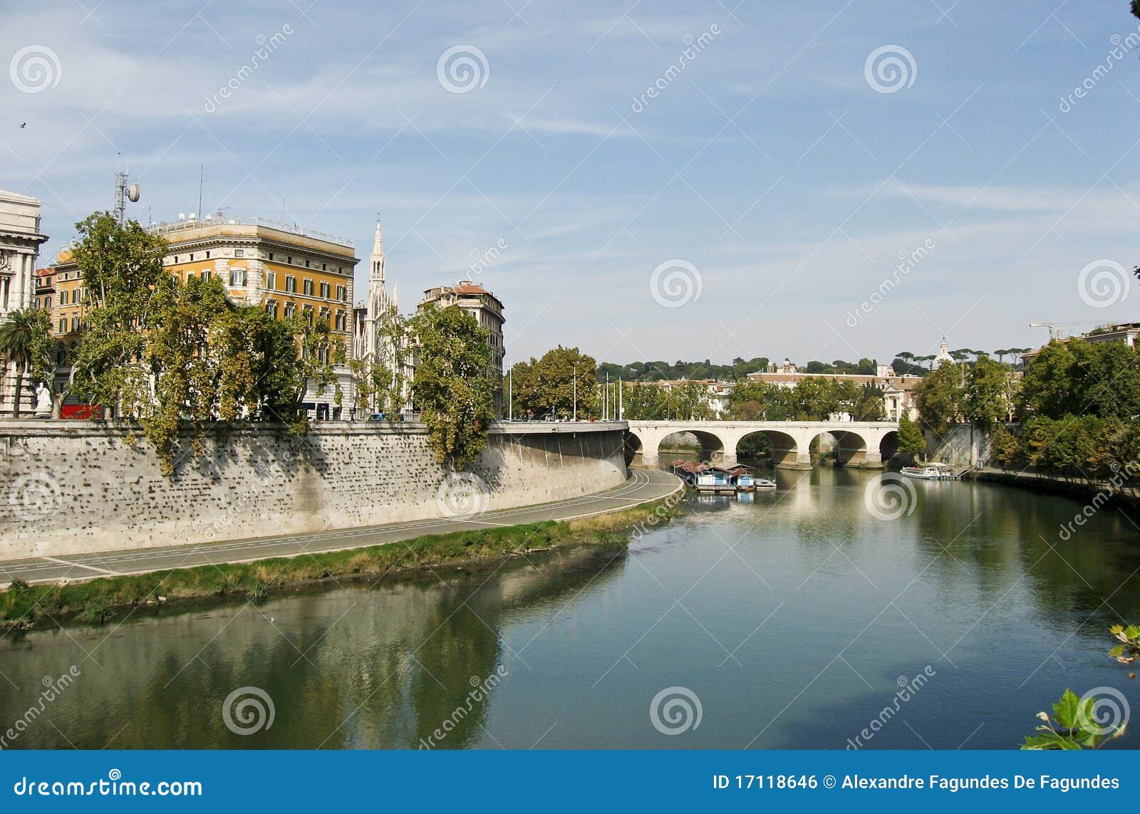 Rome Tevere River stock photo. Image of arches, italy - 17118646