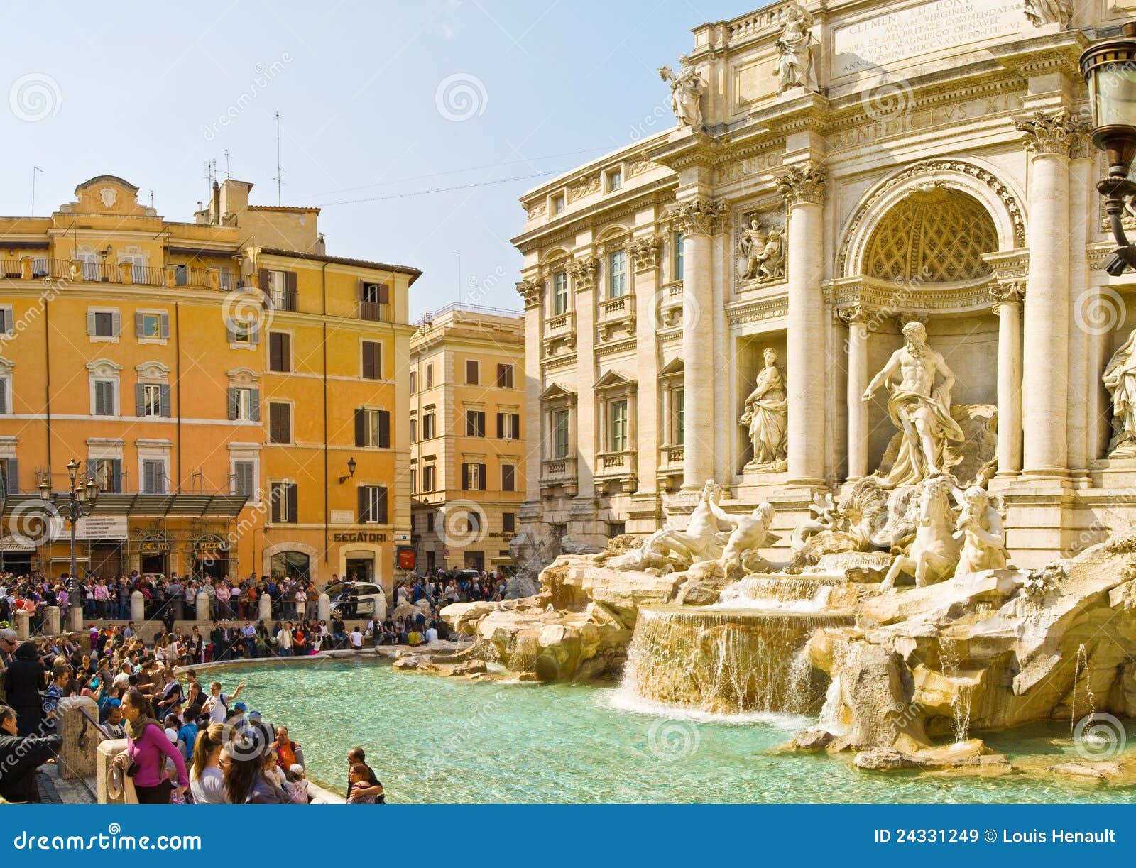 Rome Trevi Fountain editorial stock image. Image of holiday - 24331249