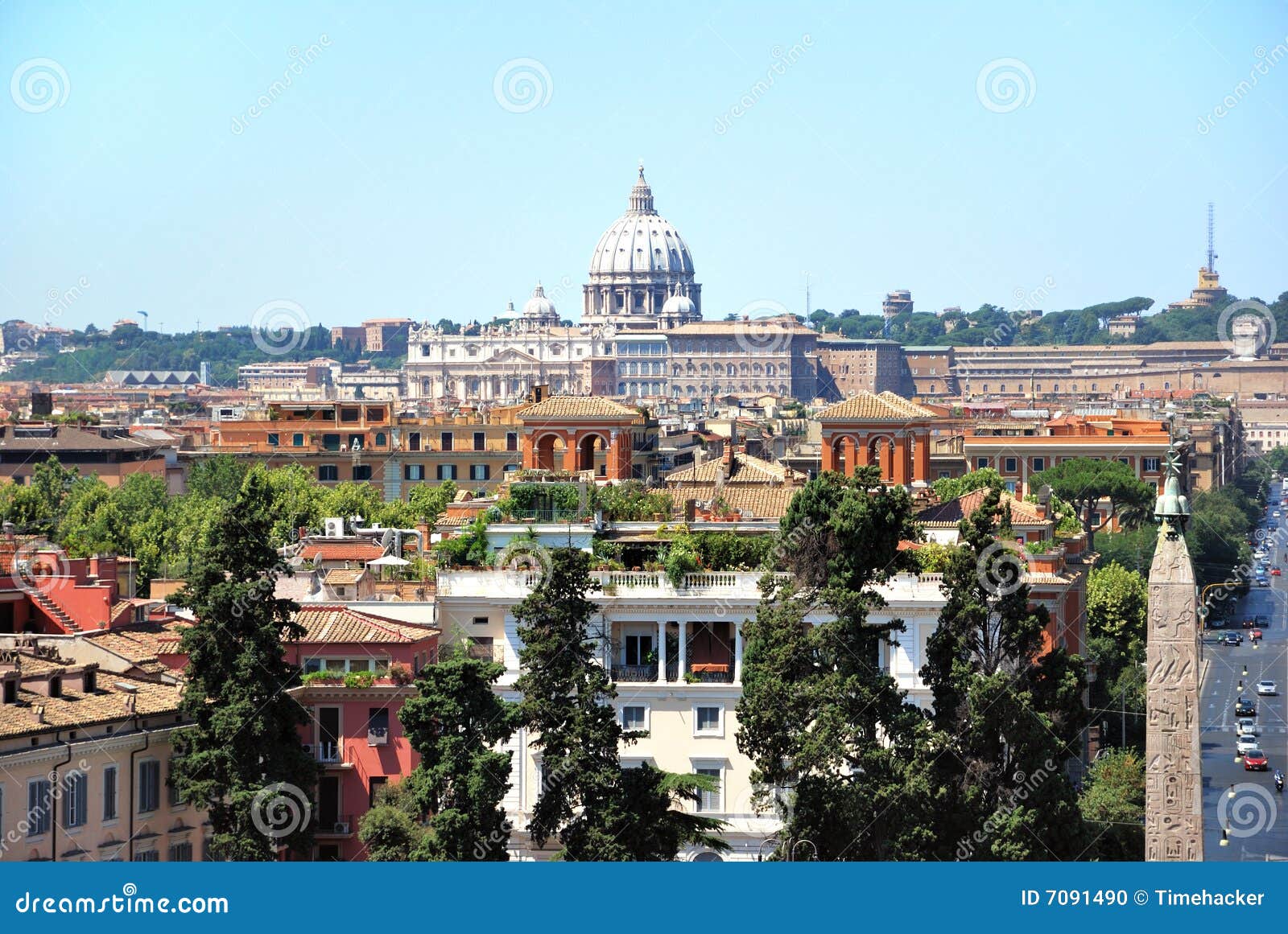 Rome - View from Villa Borghese Stock Photo - Image of italy, landscape ...