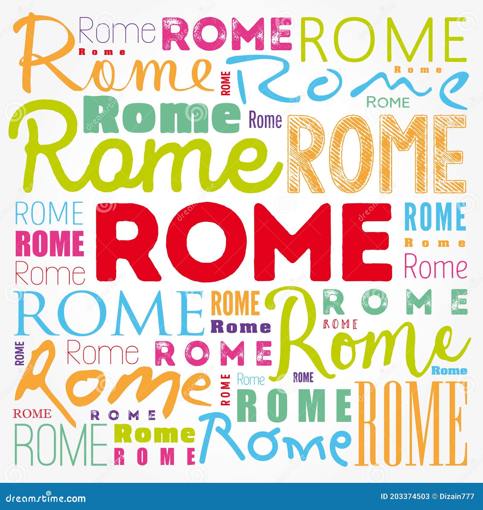 Rome Wallpaper Word Cloud, Travel Concept Background Royalty-Free Stock ...