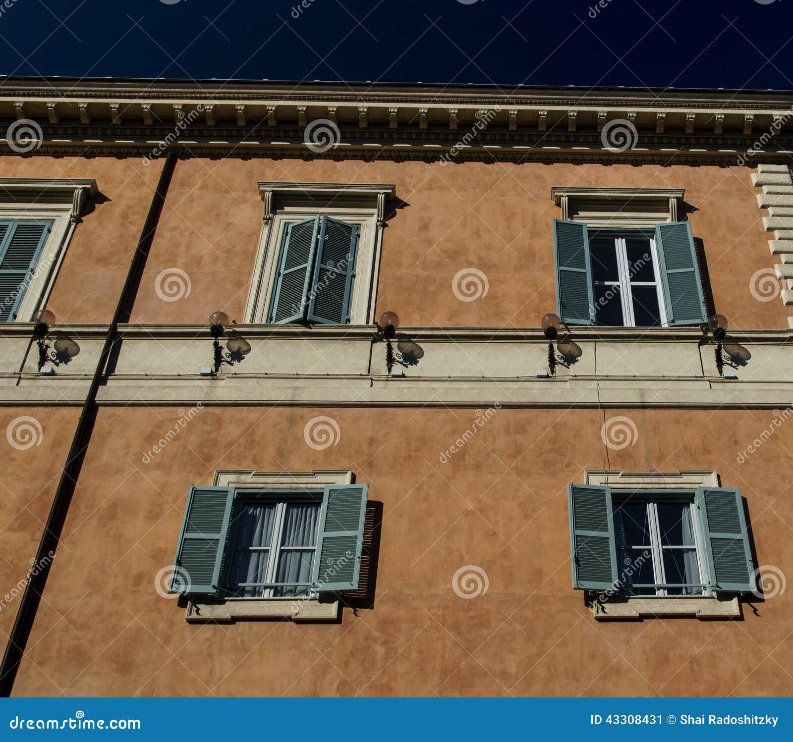 Rome windows and shades stock image. Image of cityscape - 43308431